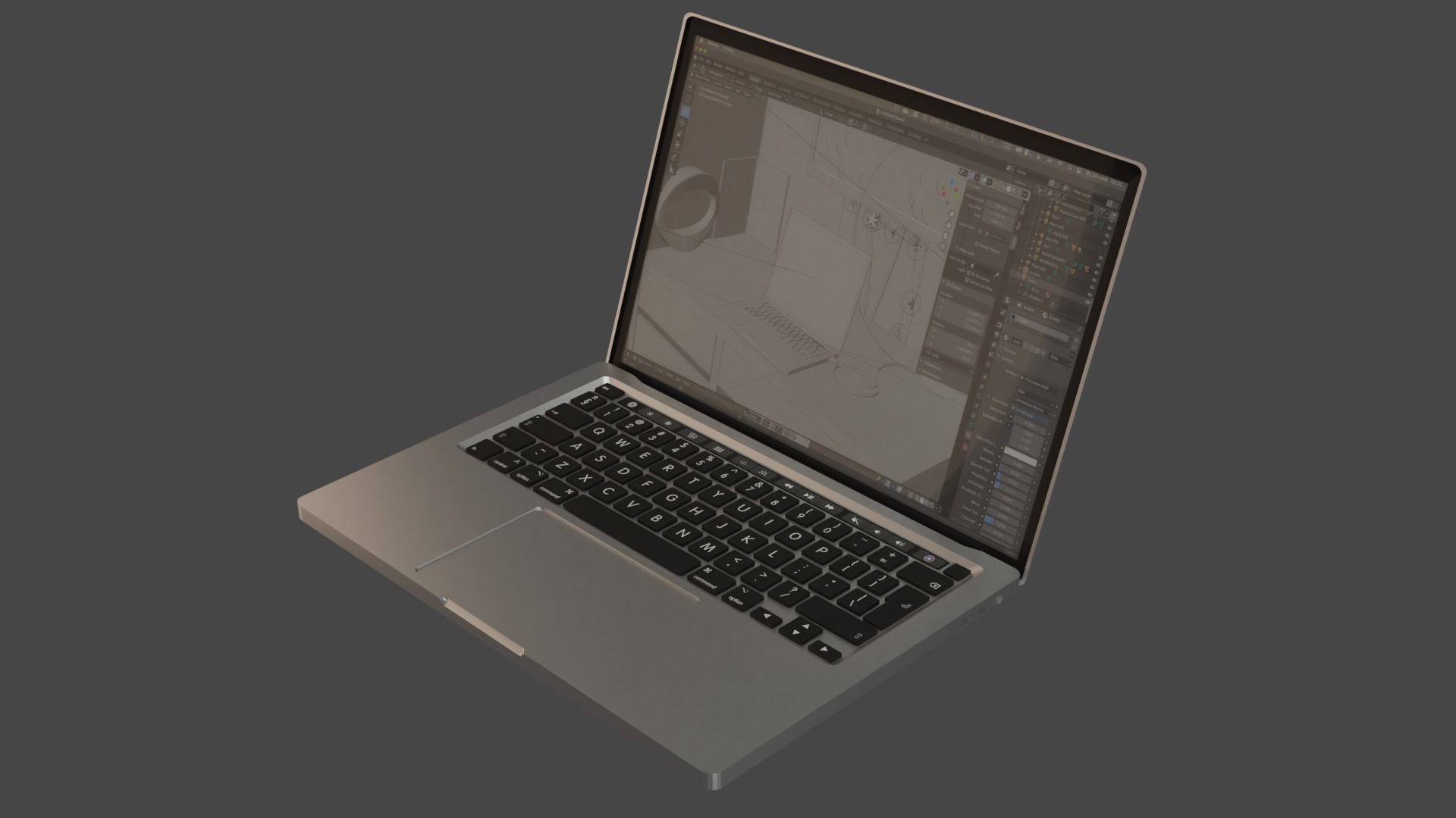 Laptop macbook pro 3D model | CGTrader