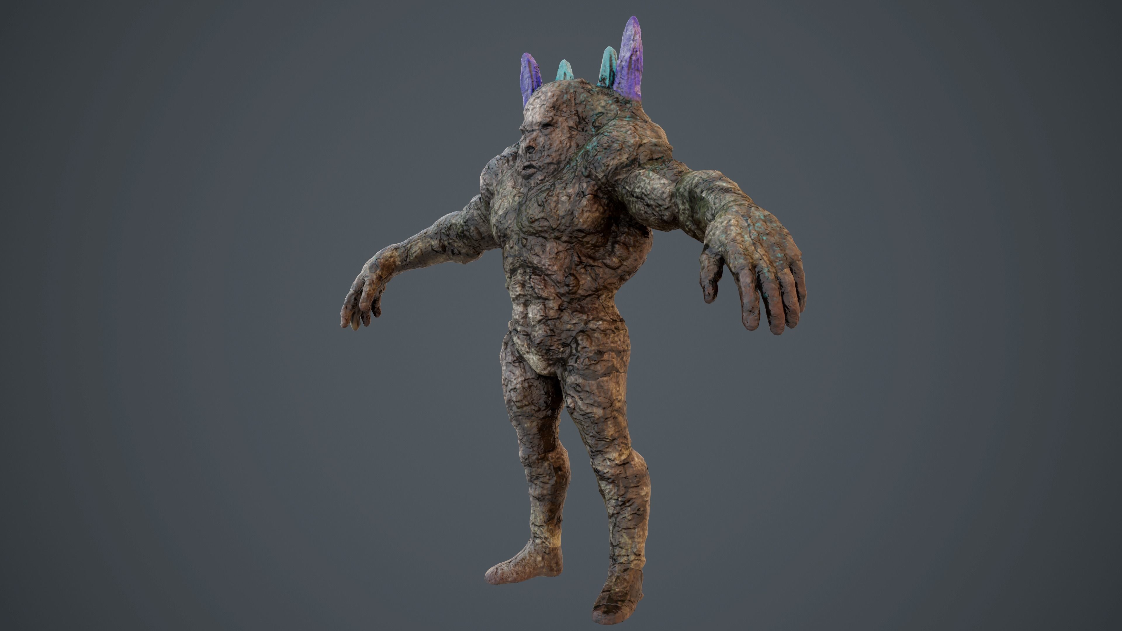 3D model Rock Character Design VR / AR / low-poly | CGTrader