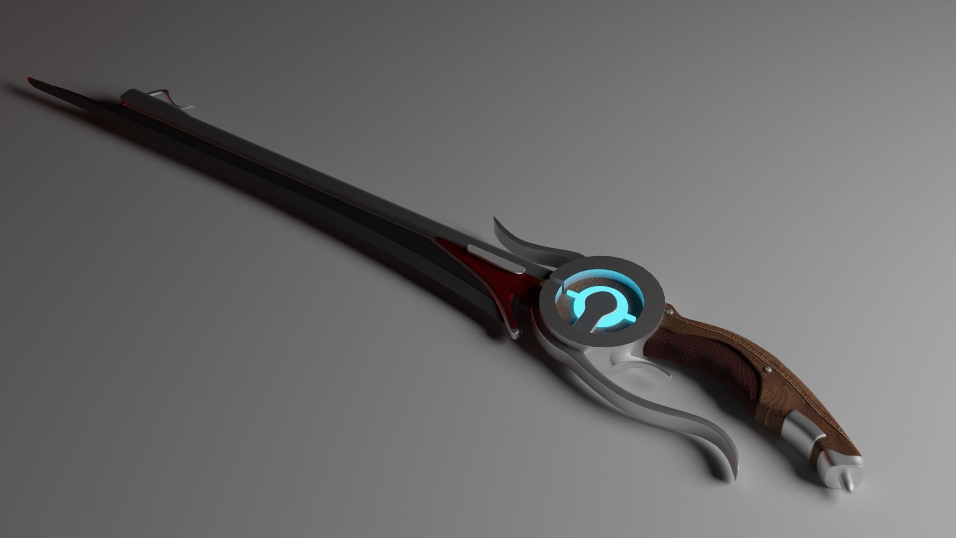 Cybergun futuristic weapon 3D model | CGTrader