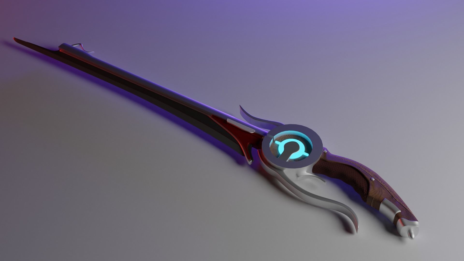Cybergun futuristic weapon 3D model | CGTrader