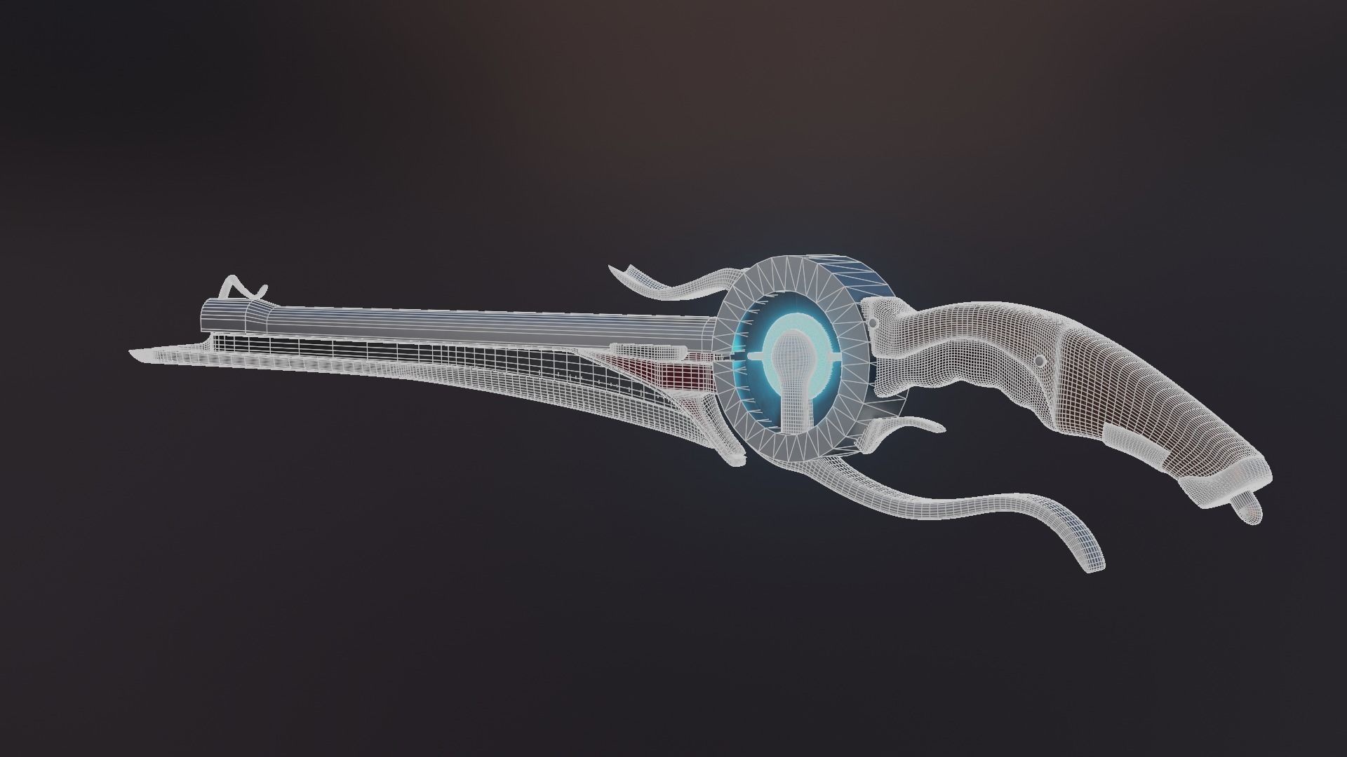 Cybergun futuristic weapon 3D model | CGTrader