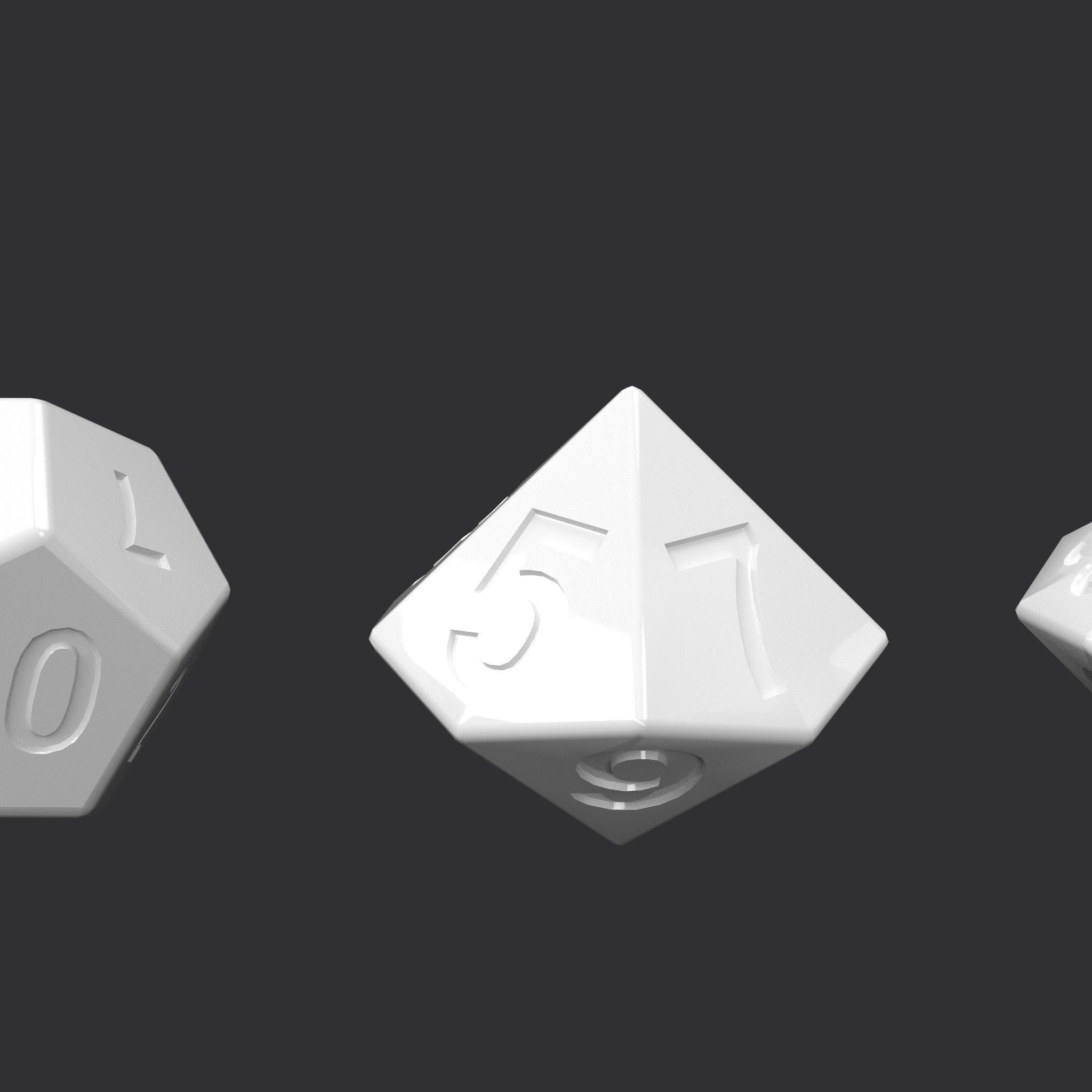 RPG Game Dice 3D model 3D printable | CGTrader