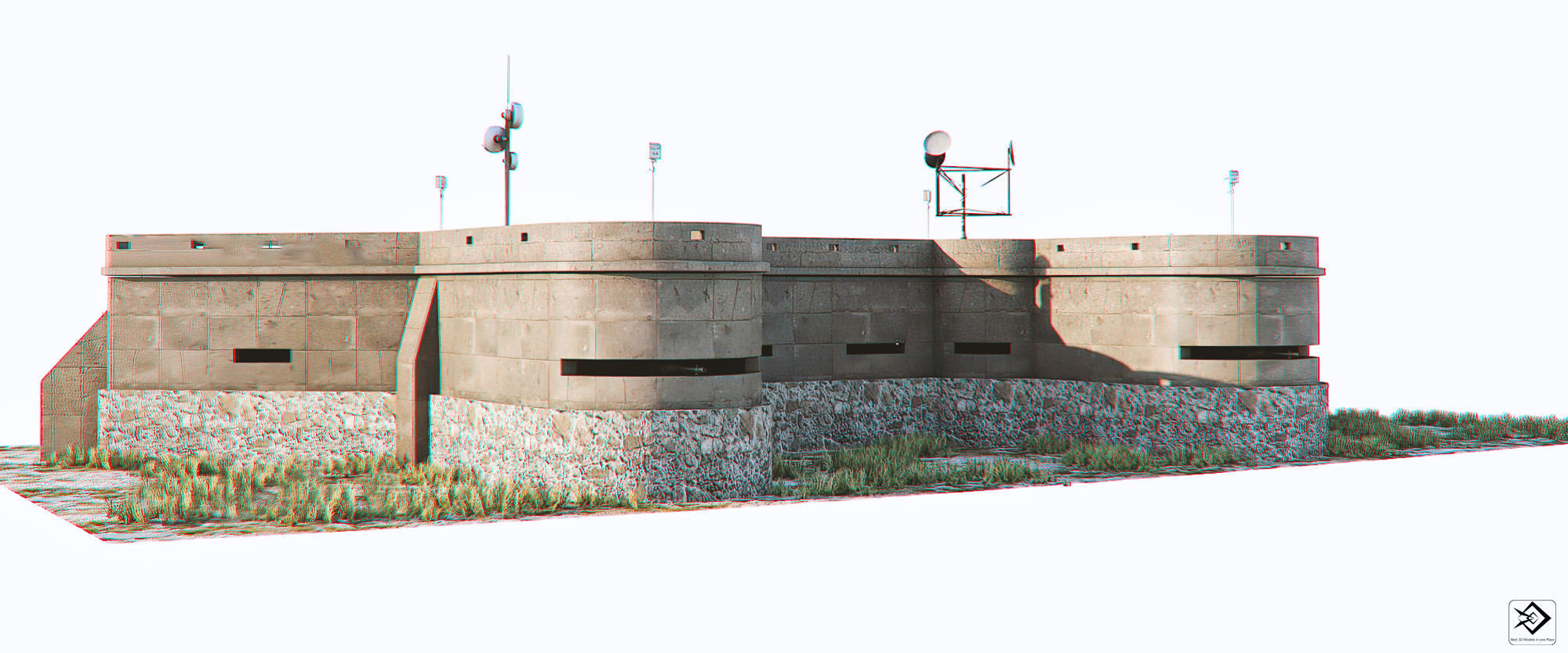 bunker concrete fort 3D model | CGTrader