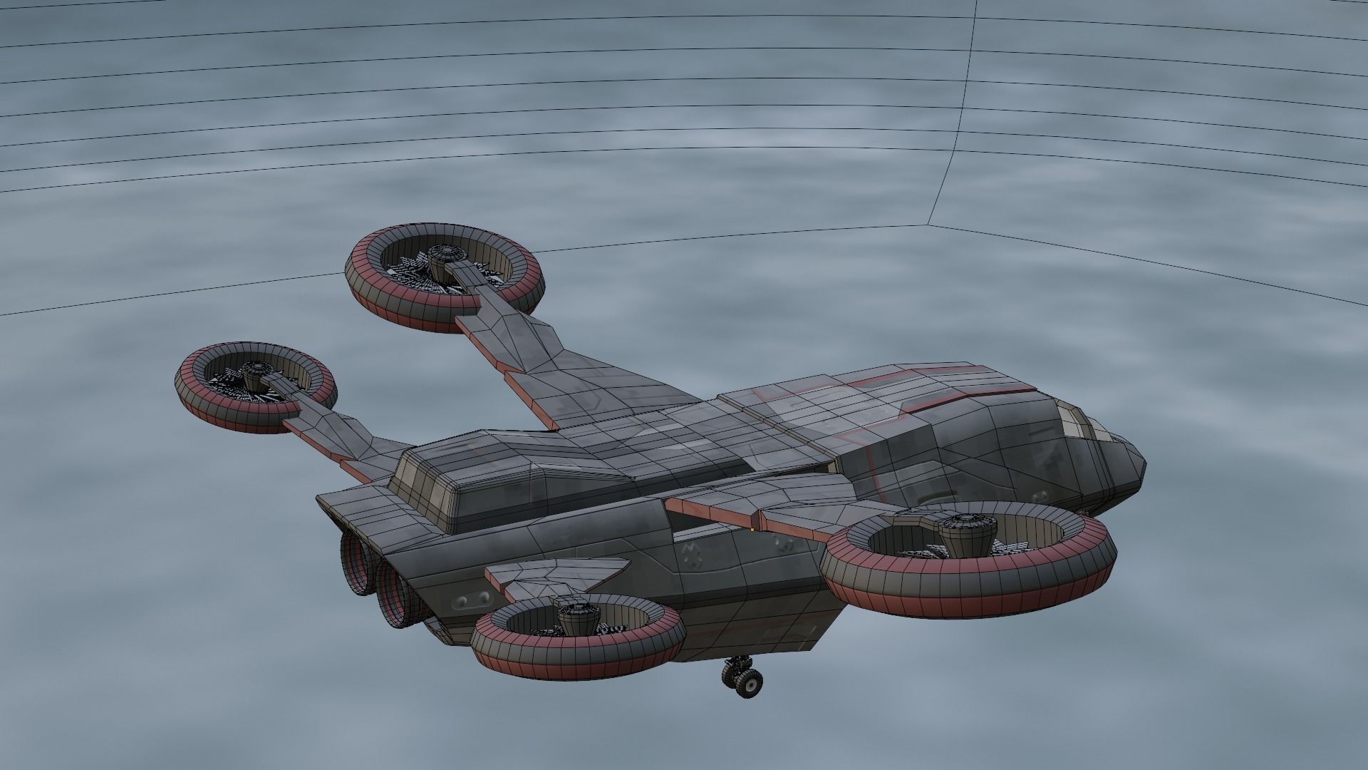 3D model Quinjet Spaceship 3D Lowpoly Model VR / AR / low-poly | CGTrader