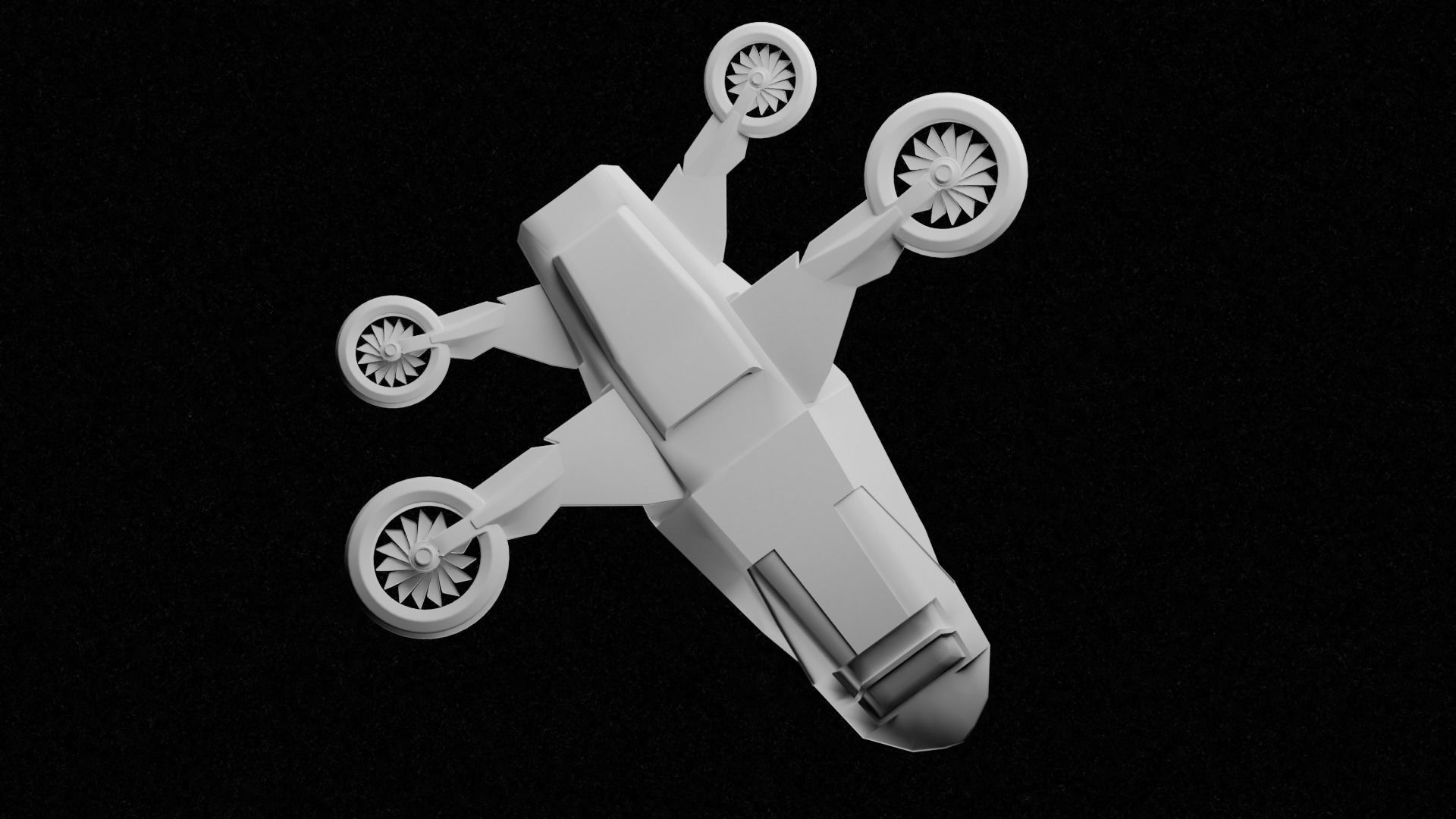 3D model Quinjet Spaceship 3D Lowpoly Model VR / AR / low-poly | CGTrader