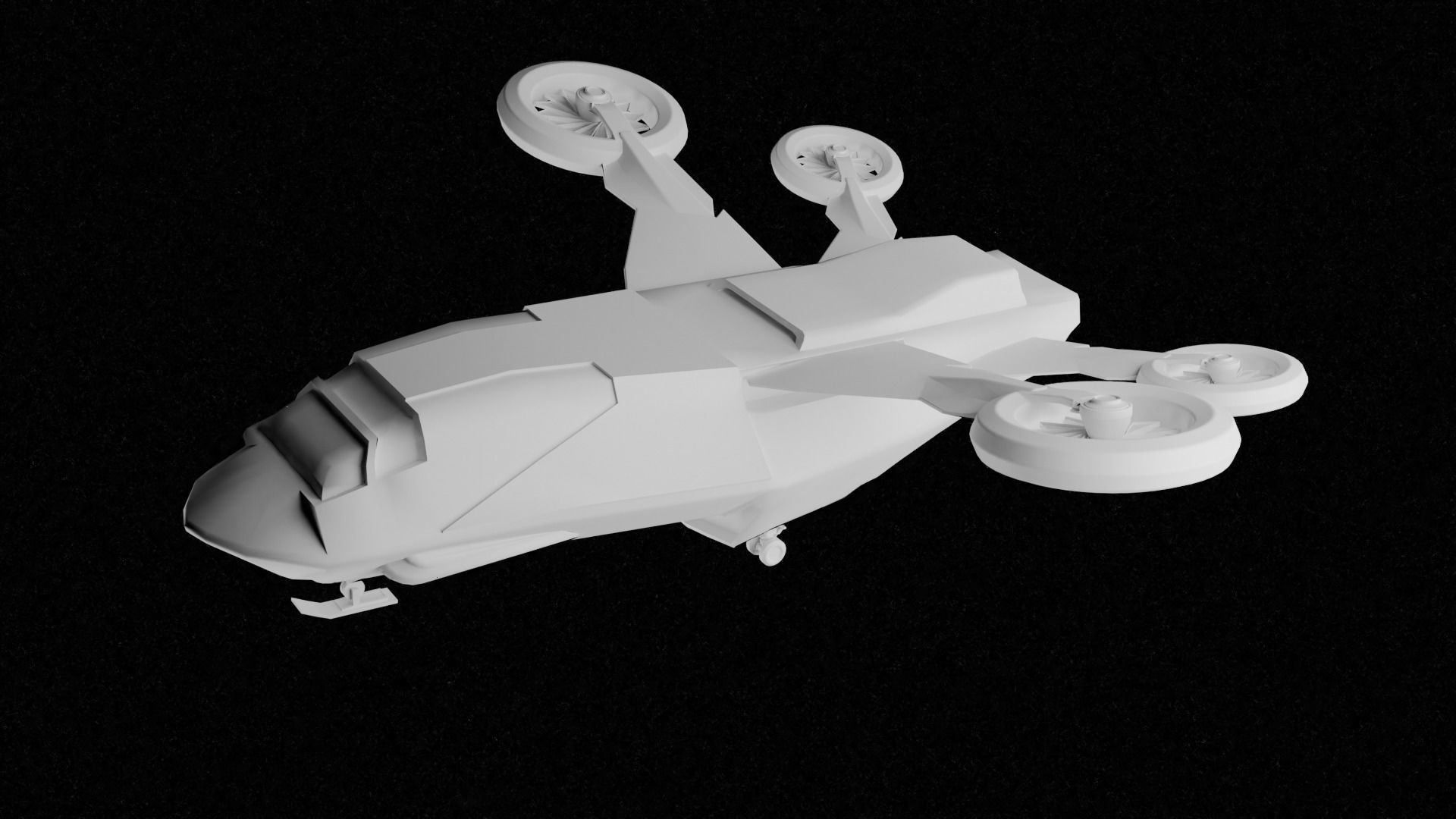 3D model Quinjet Spaceship 3D Lowpoly Model VR / AR / low-poly | CGTrader