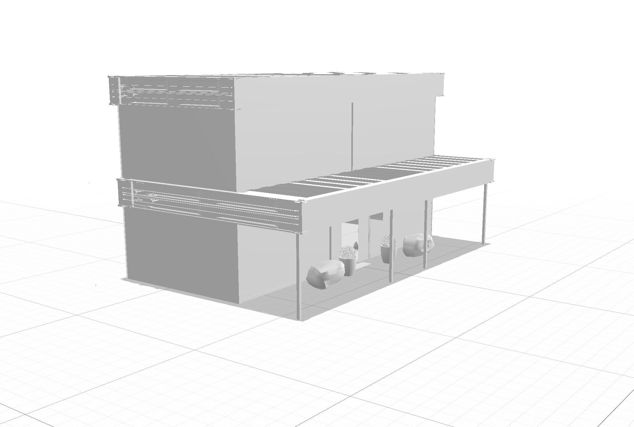 TEMPORARY STORE with 2 FLOOR 3D model | CGTrader