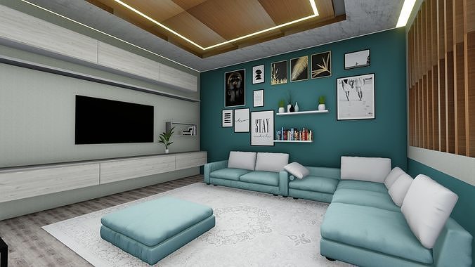 hall interior realistic model 3D model | CGTrader