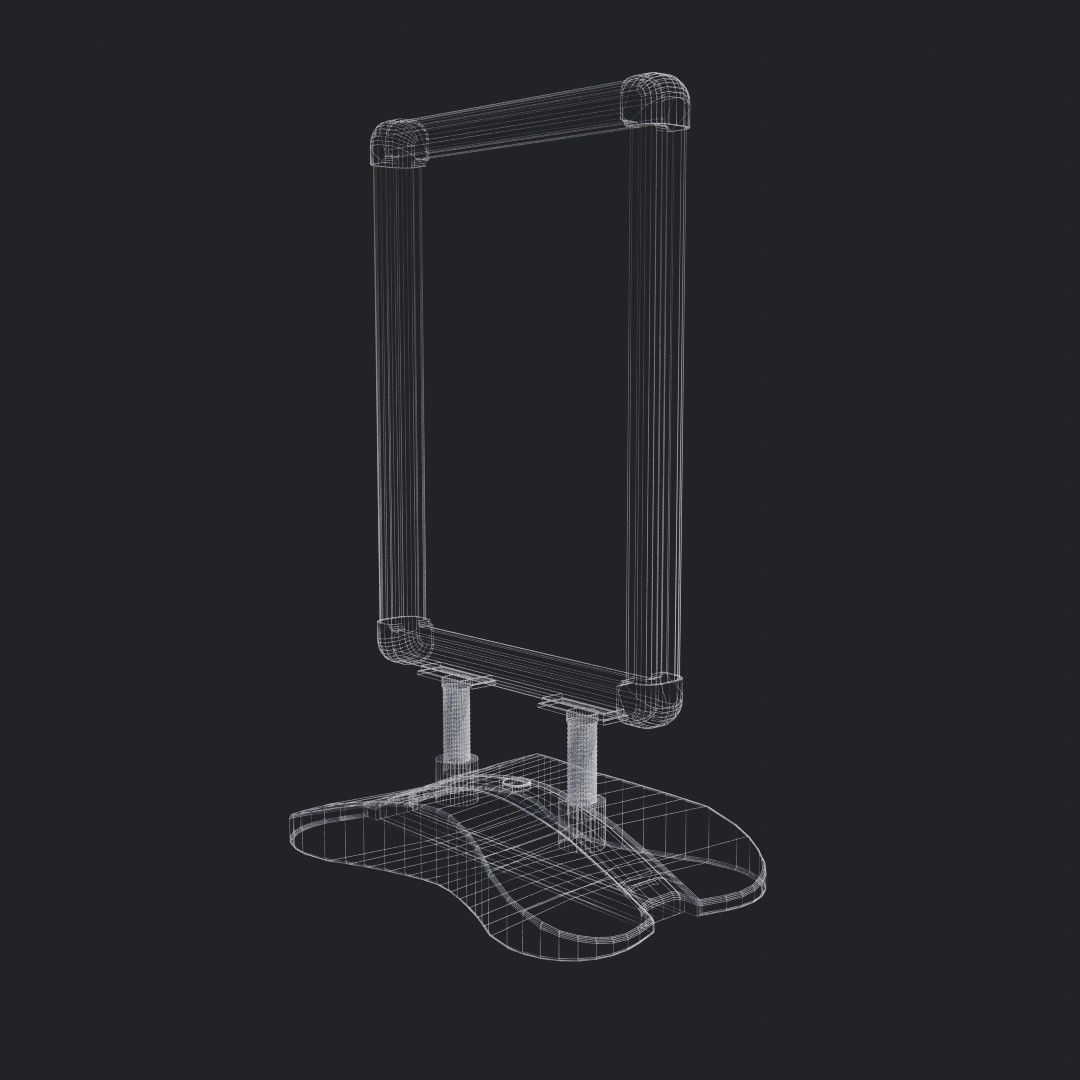 A0 portable water base mupi 3D model | CGTrader