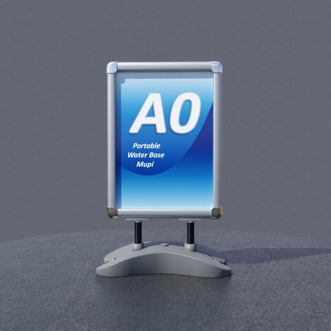 A0 portable water base mupi 3D model | CGTrader
