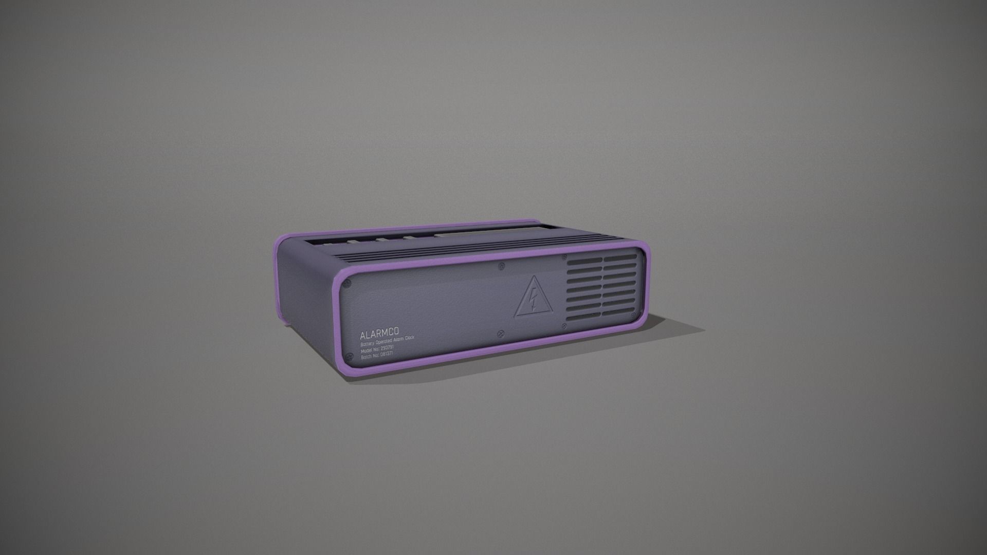 3D model Purple Stylized Digital Alarm Clock VR / AR / low-poly | CGTrader