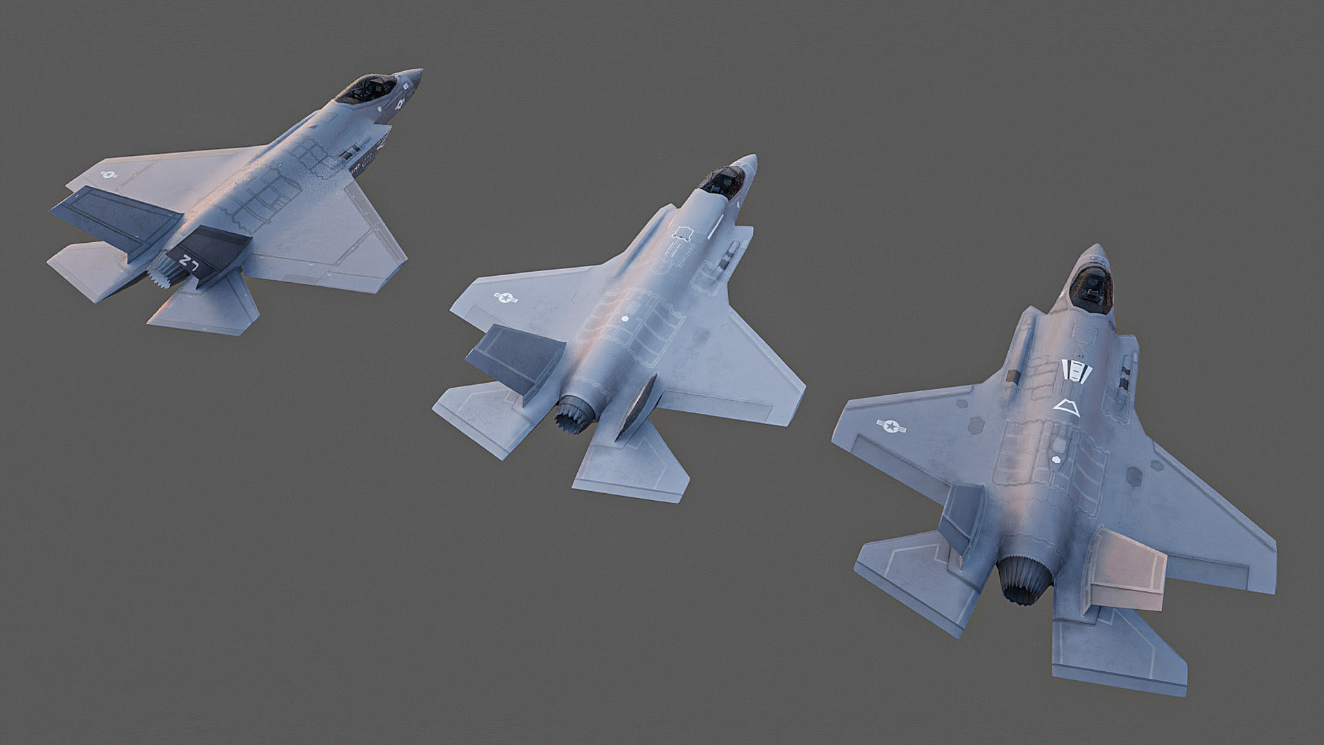3D model F35A F35B C35C VR / AR / low-poly | CGTrader