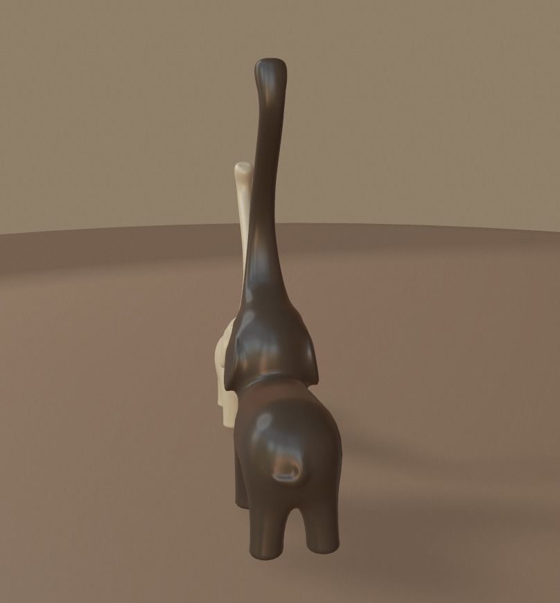 3D model Modern elephants figurine VR / AR / low-poly | CGTrader