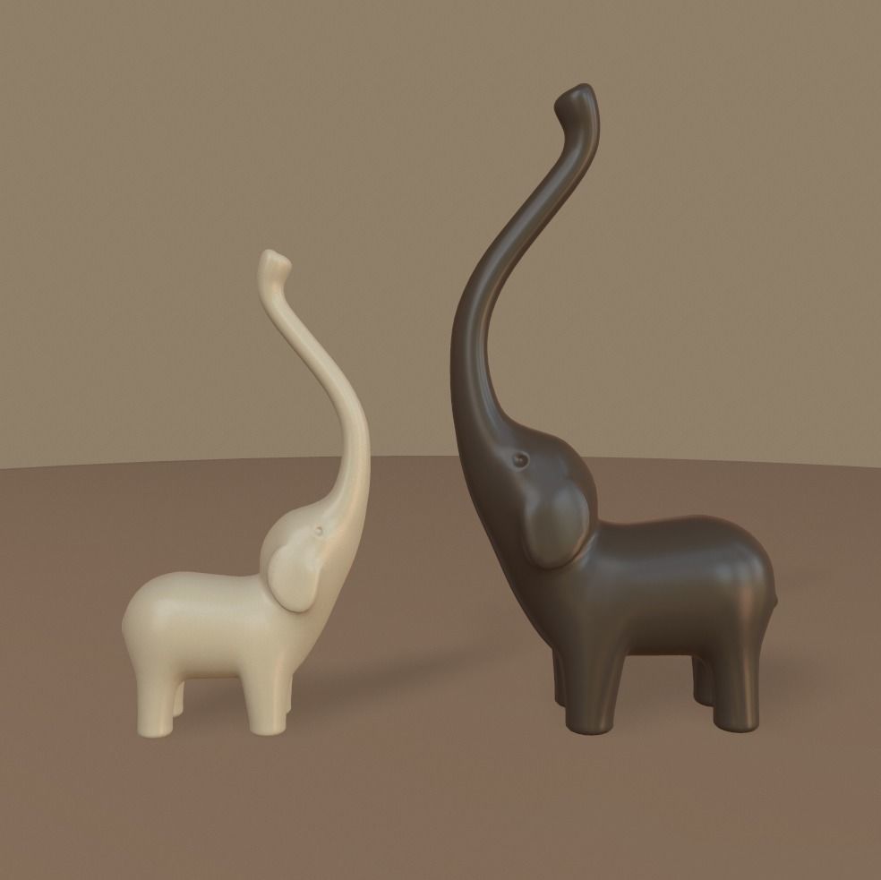3D model Modern elephants figurine VR / AR / low-poly | CGTrader