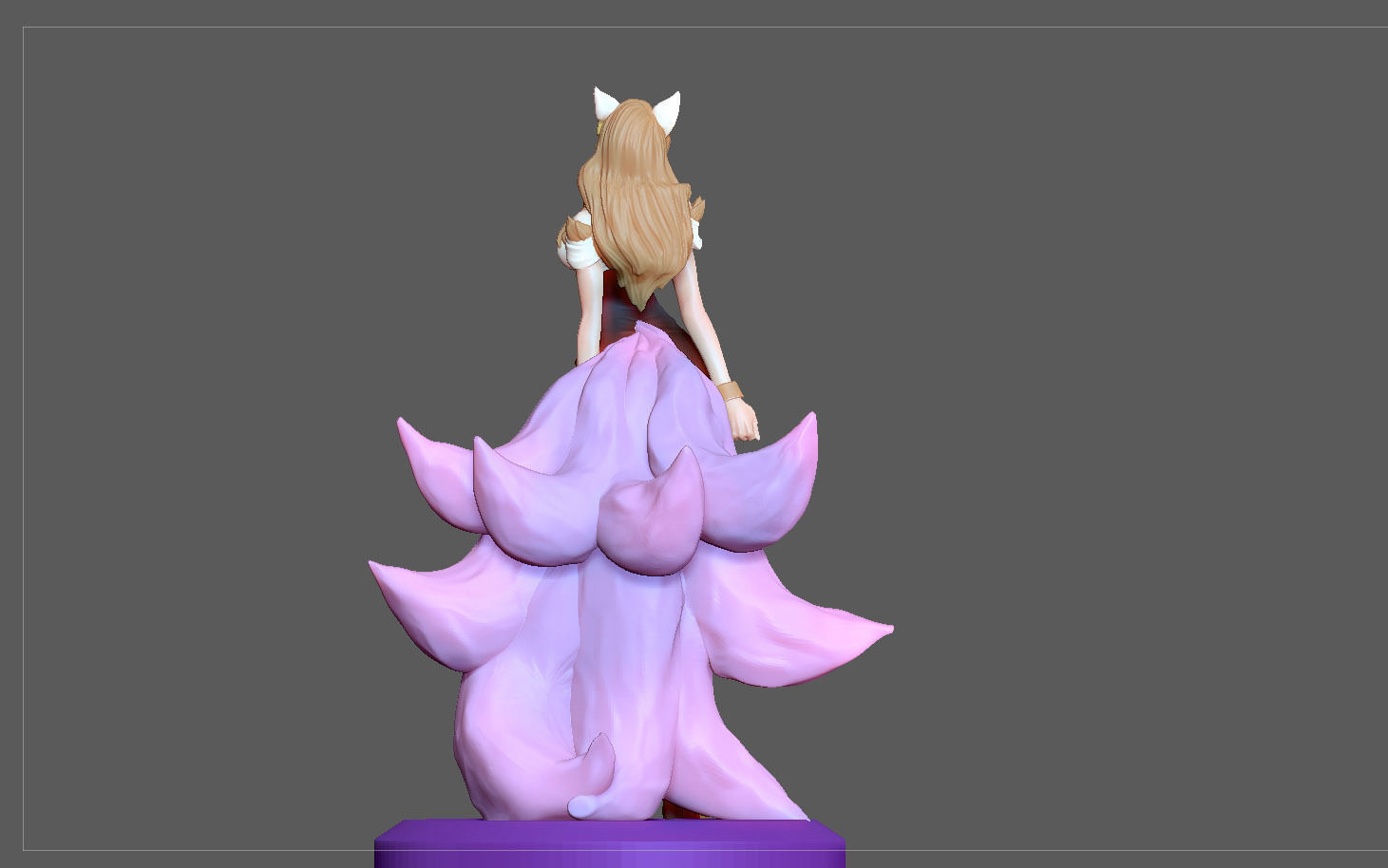AHRI STATUE LOL LEAGUE OF LEGENDS GIRL FEMALE PRETTY STAR 3D model 3D ...