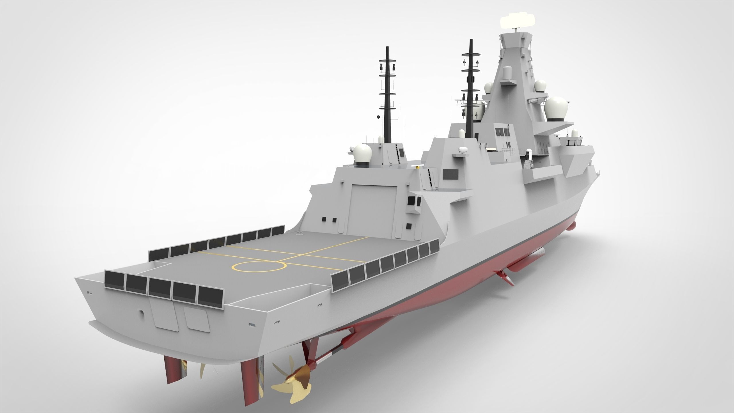 3D model Frigate Type 0 VR / AR / low-poly | CGTrader