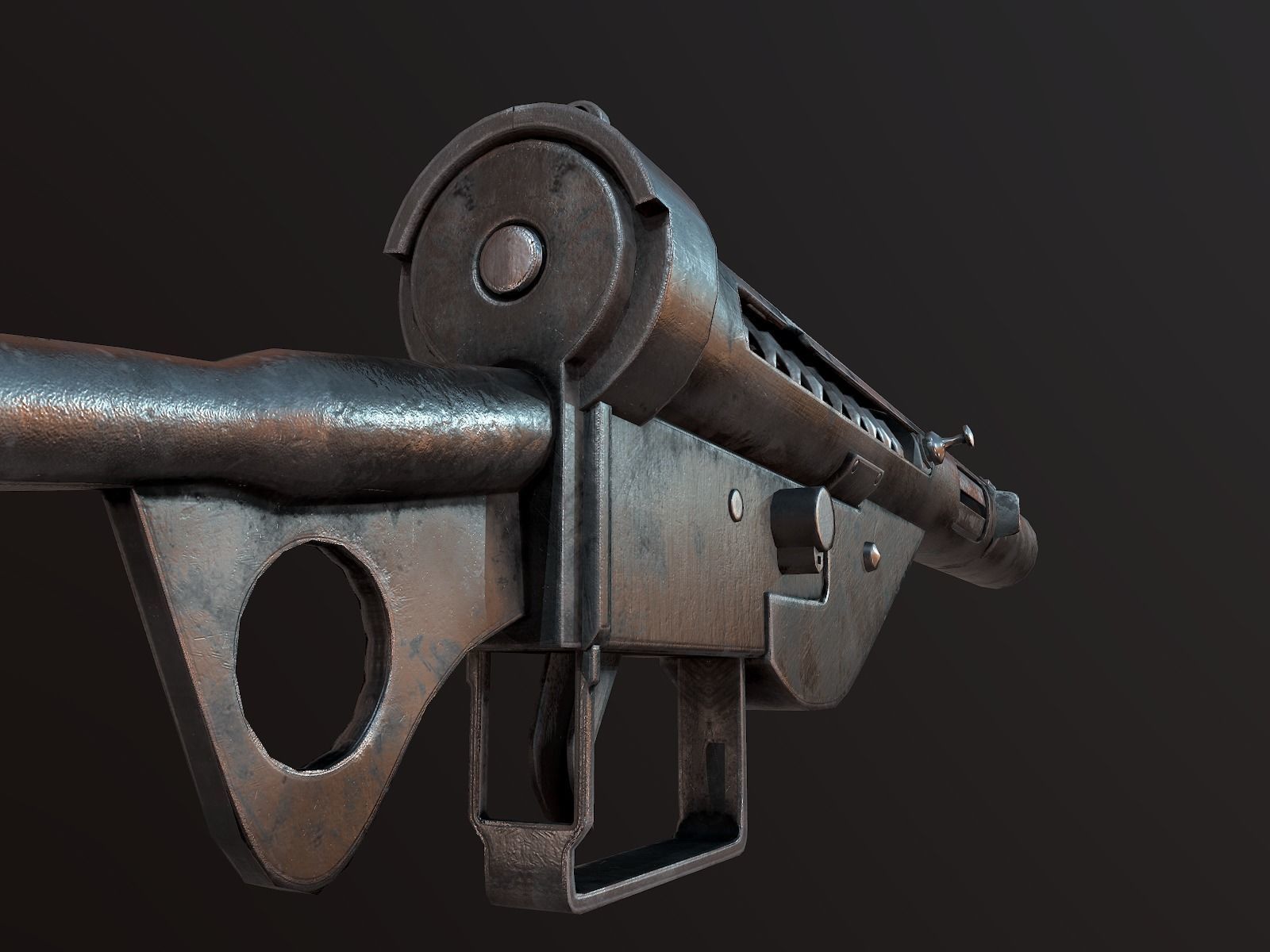 3D model STEN Mk2 ww2 british smg pbr VR / AR / low-poly | CGTrader