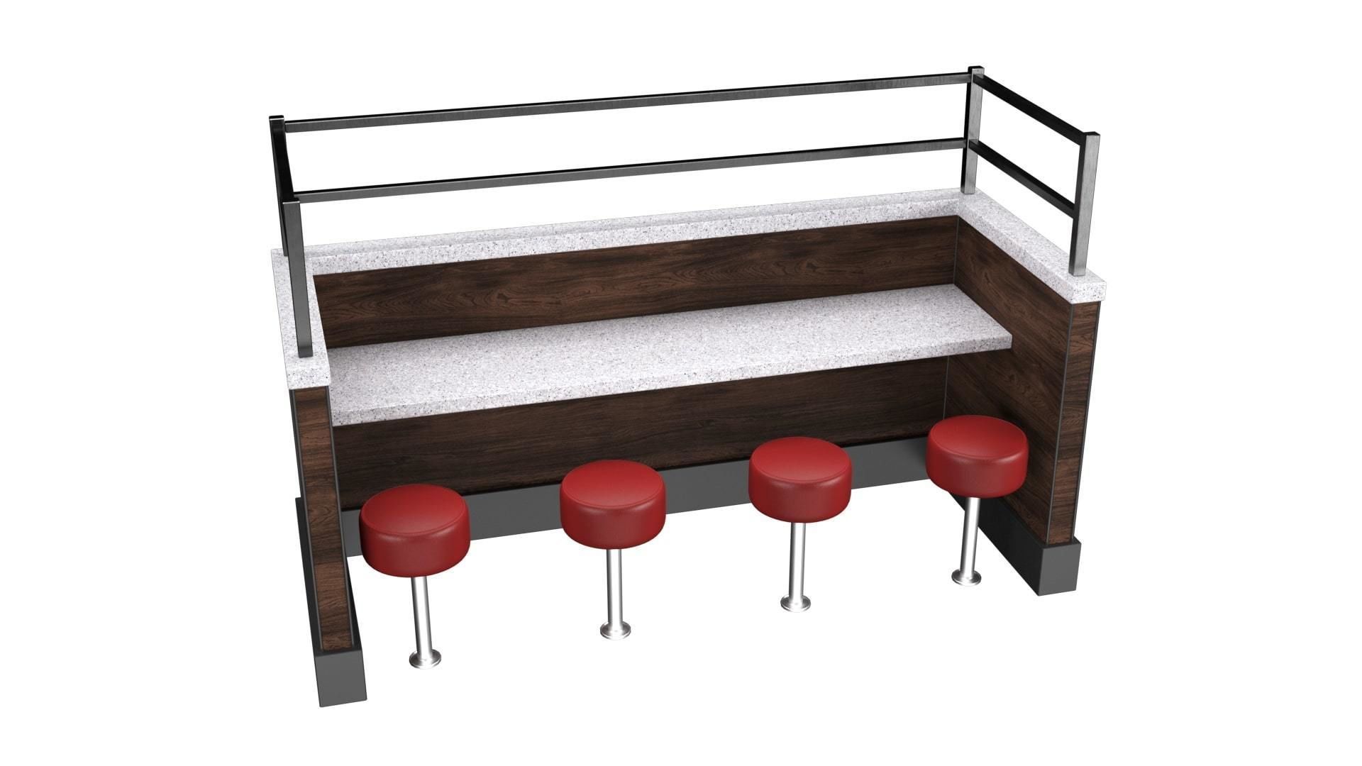 3D model Table Fast Food VR / AR / low-poly | CGTrader