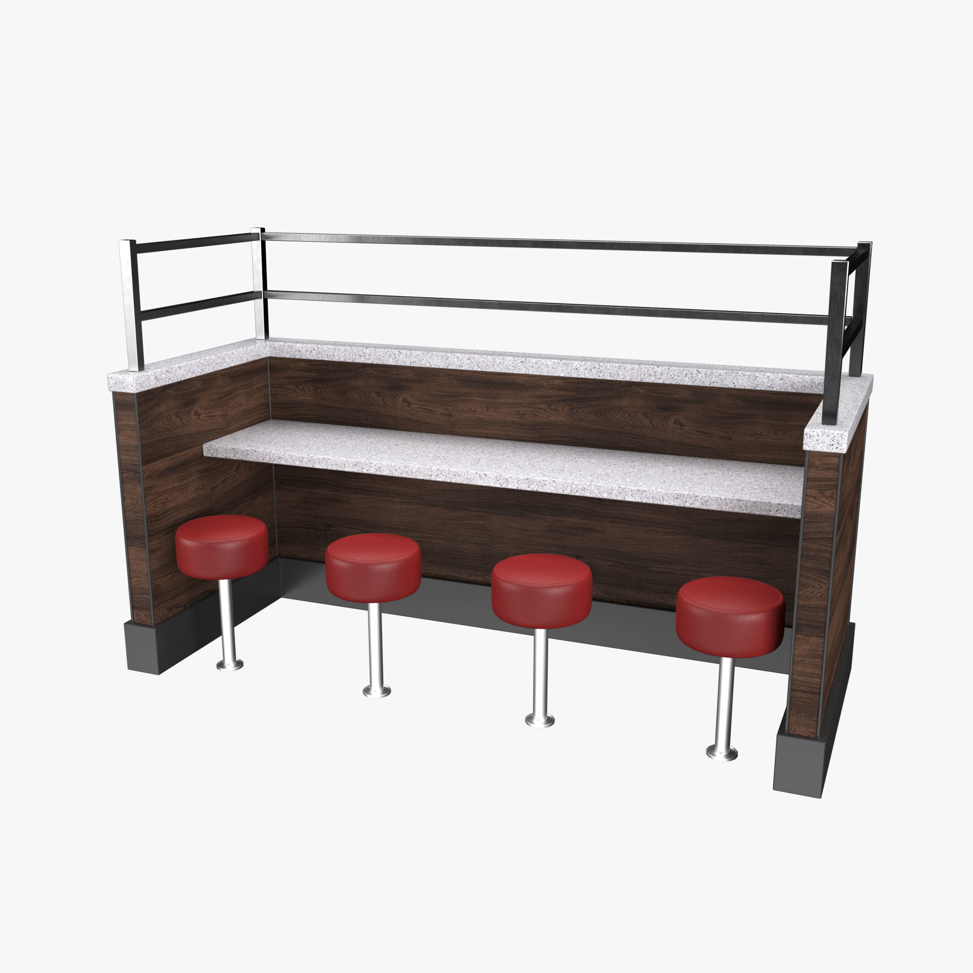 3D model Table Fast Food VR / AR / low-poly | CGTrader