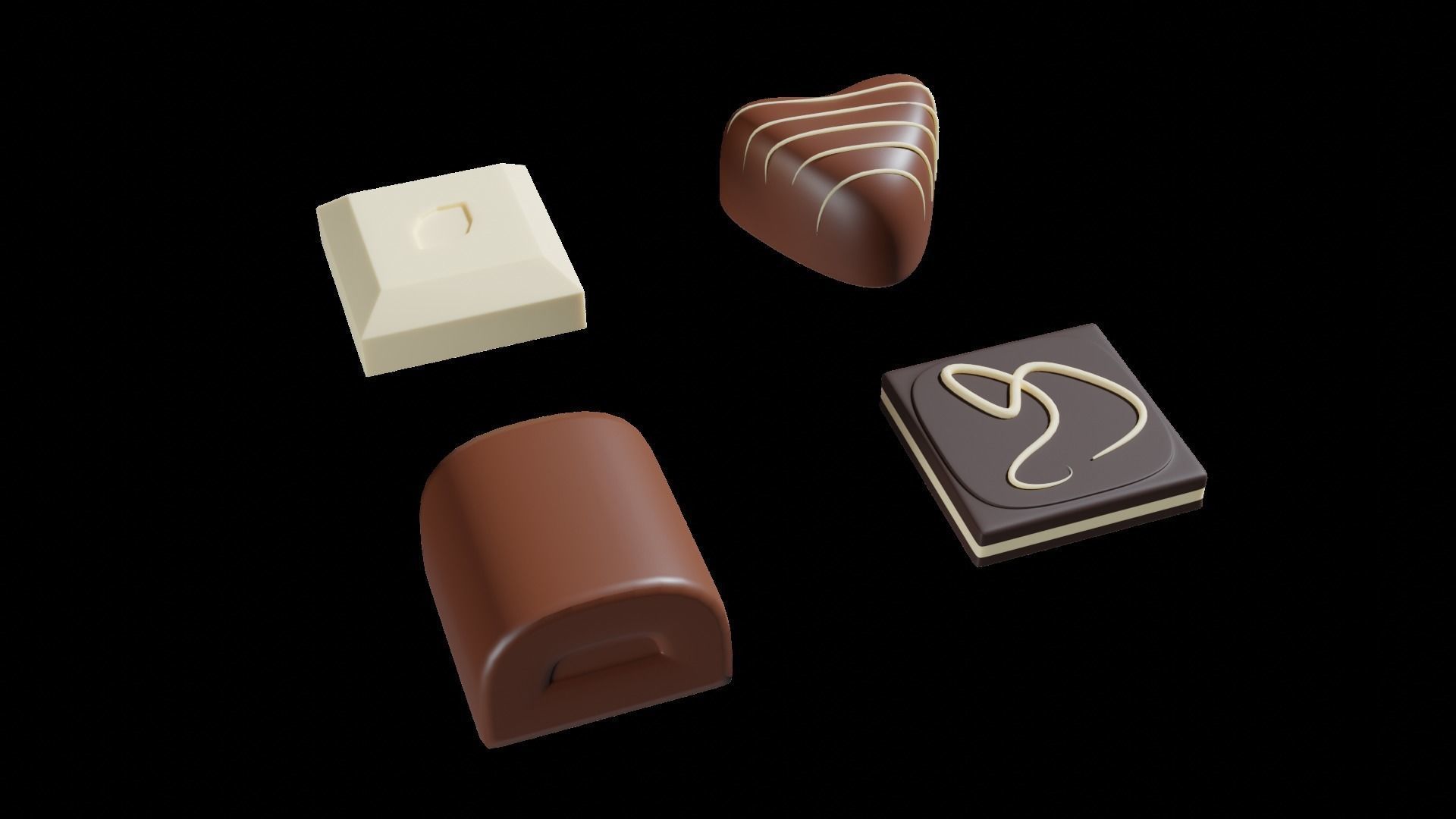 Chocolate Models and Materials free 3D model | CGTrader