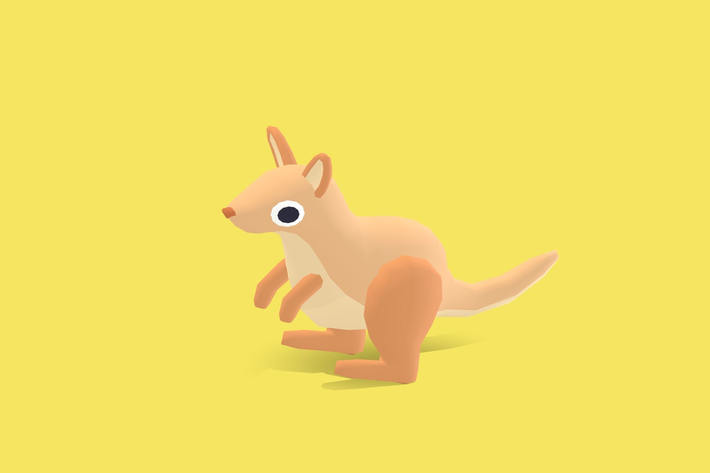 3D model Kangaroo - Quirky Series VR / AR / low-poly | CGTrader