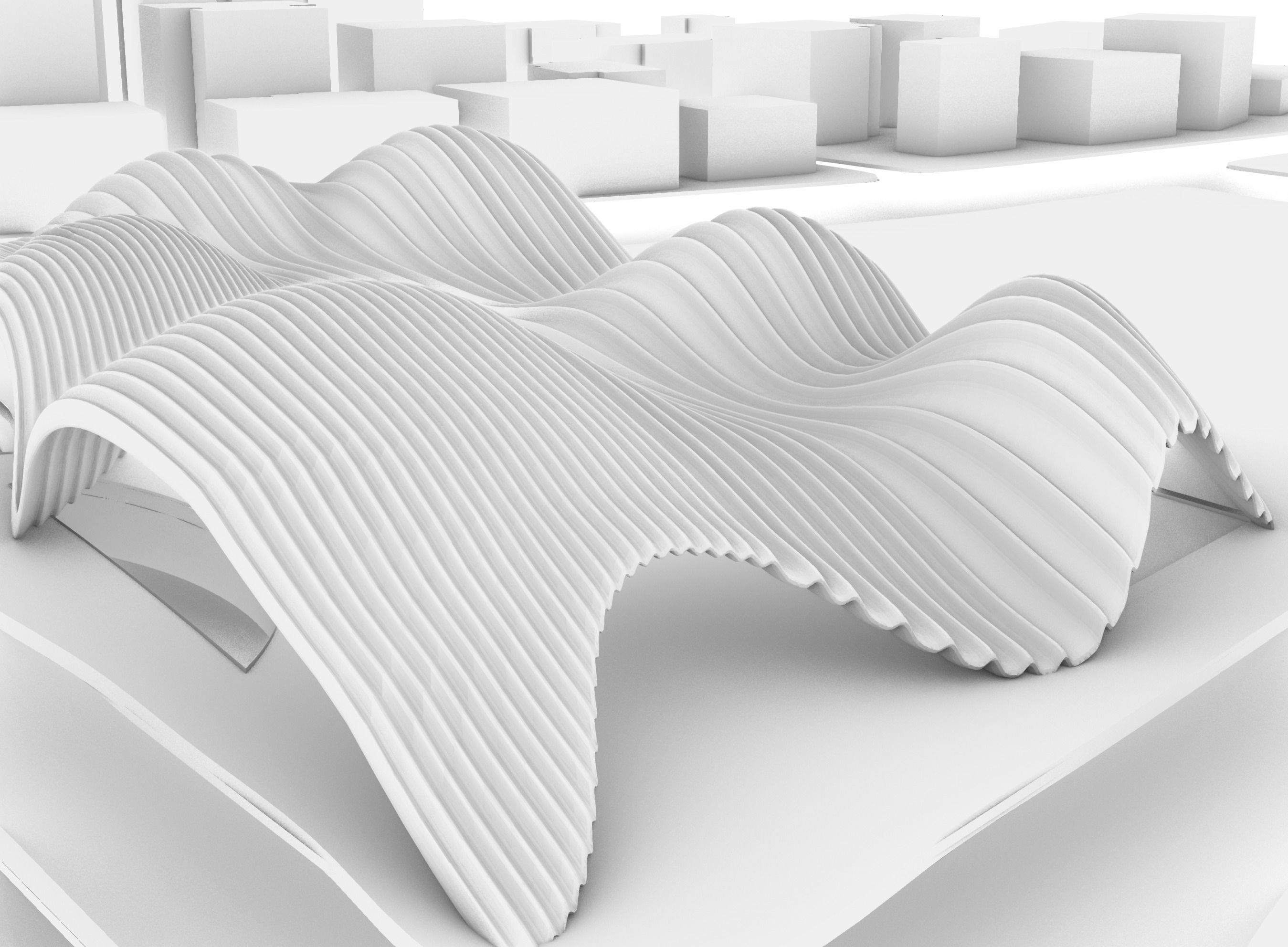 3D model Organic Shell Roof Modeling VR / AR / low-poly | CGTrader