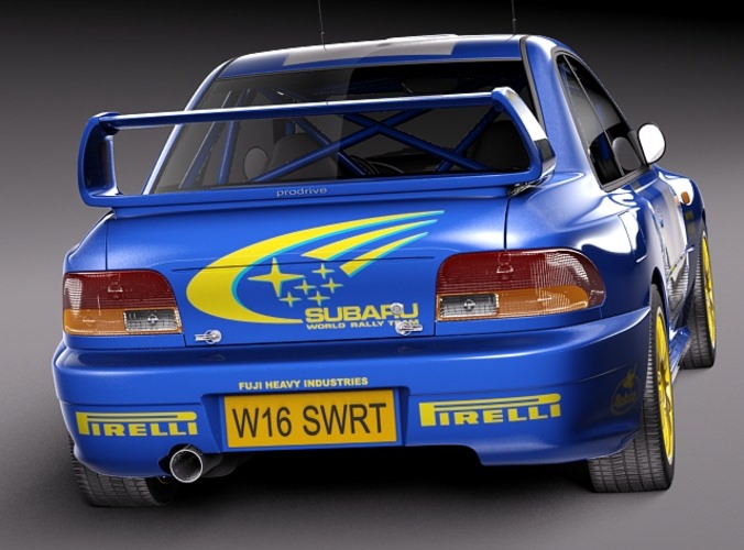 Subaru Impreza STi 22b WRC 1993-2000 3D Model .max .obj .3ds .fbx .c4d ...