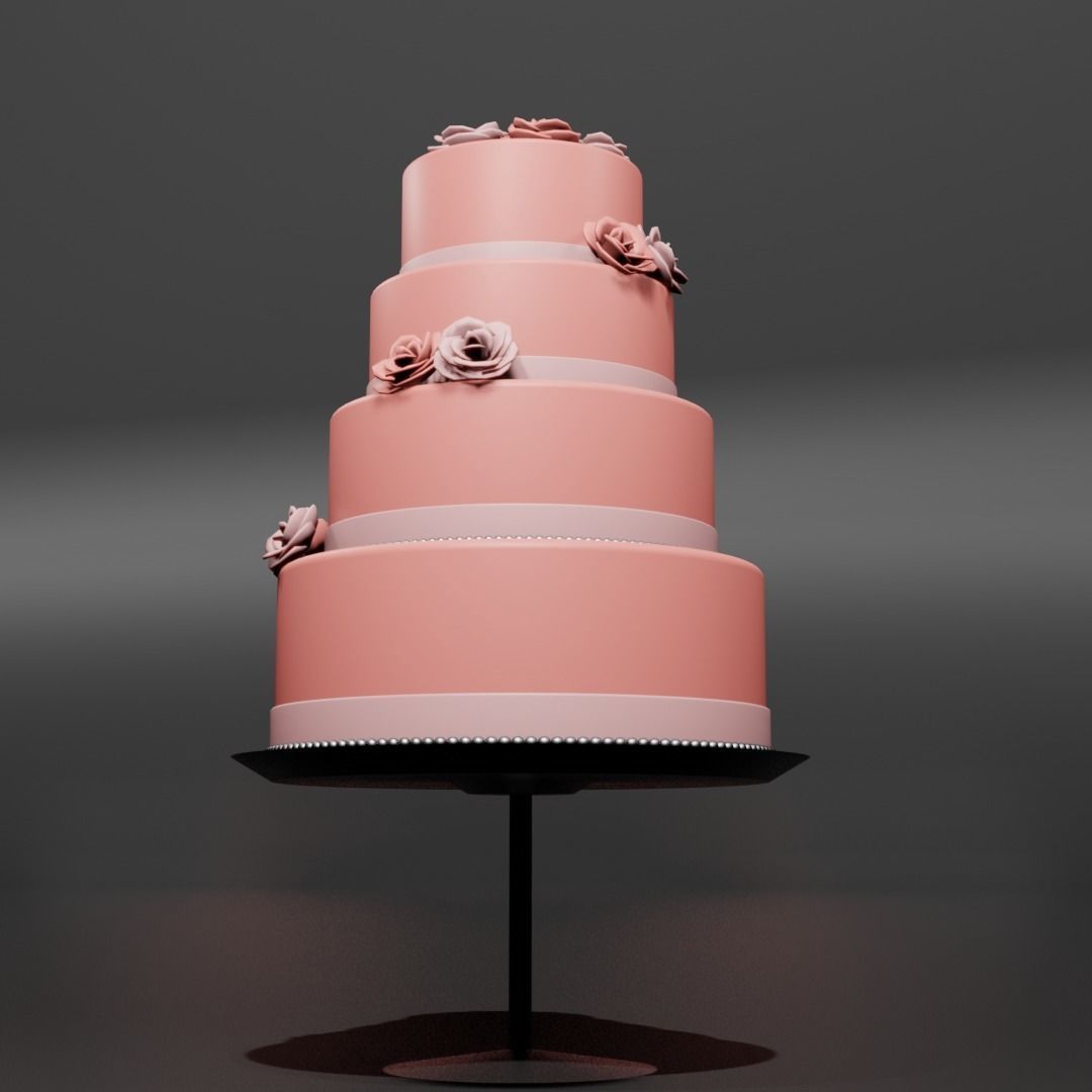3D model Wedding Cake VR / AR / low-poly | CGTrader