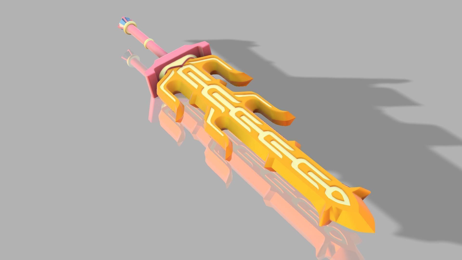 3D model Great Flameblade 3D printable from the legend of zelda BOTW VR ...