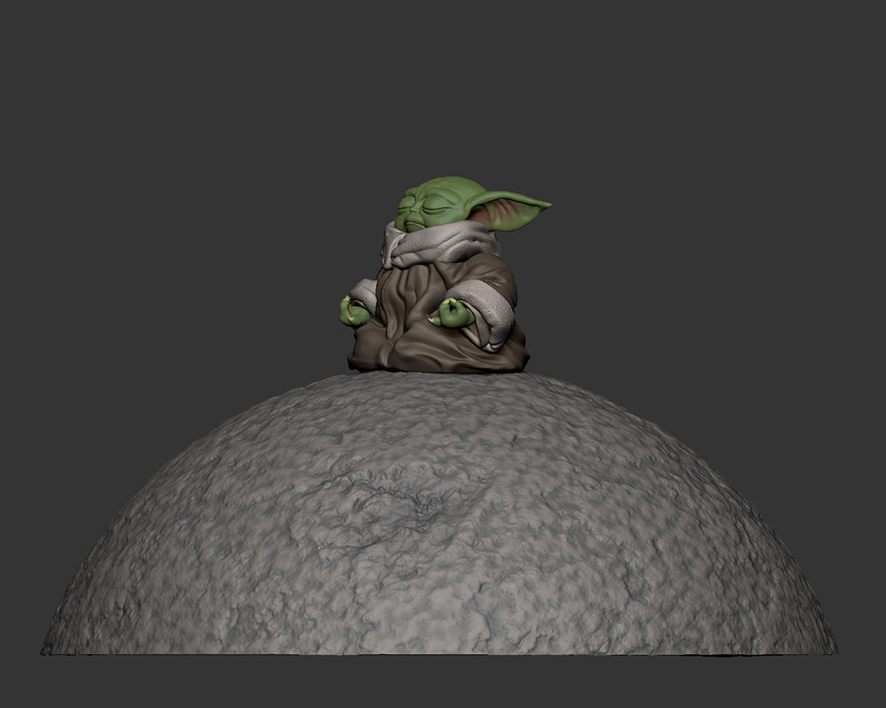 Grogu Meditating 3D model 3D printable | CGTrader