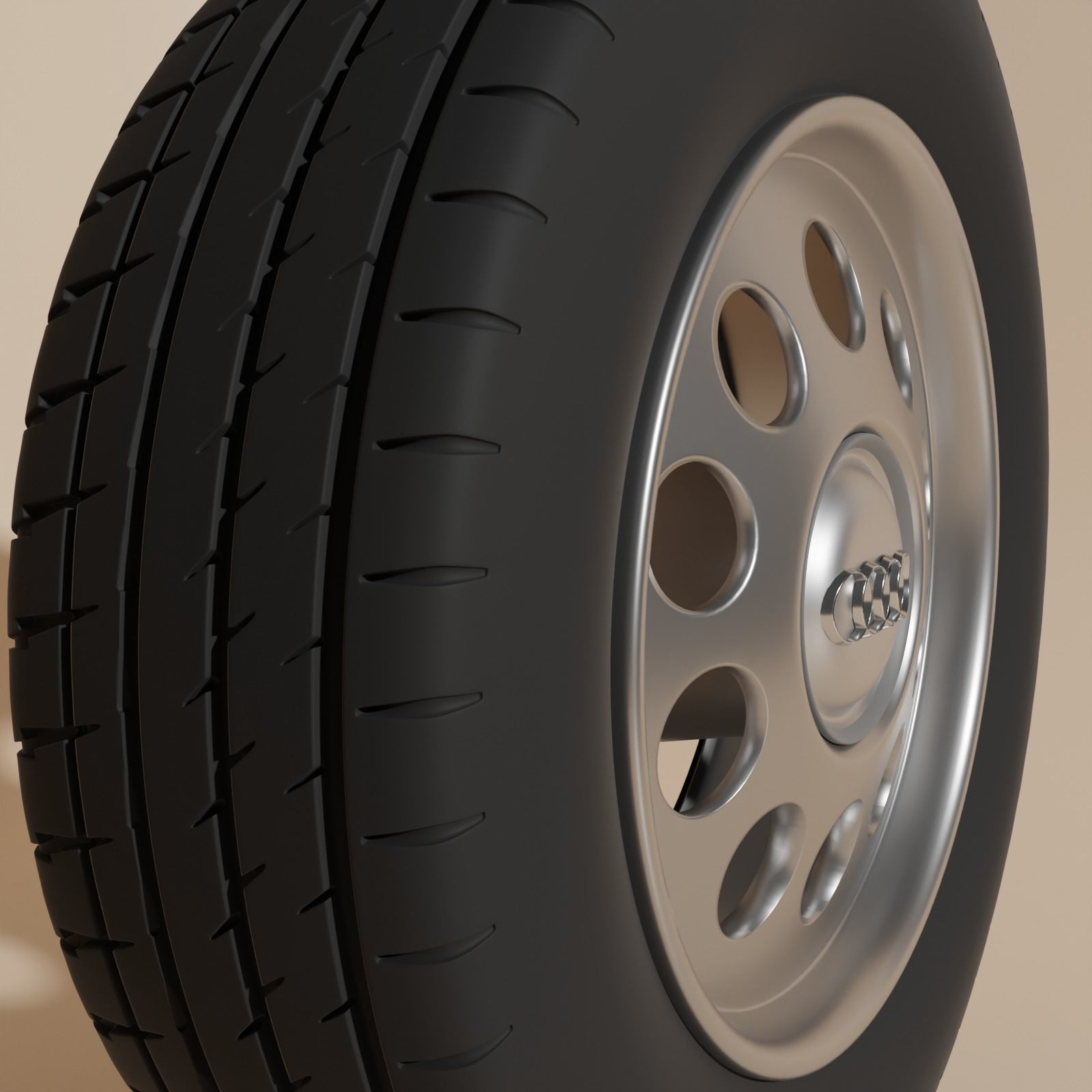 Original audi wheel 3D model | CGTrader