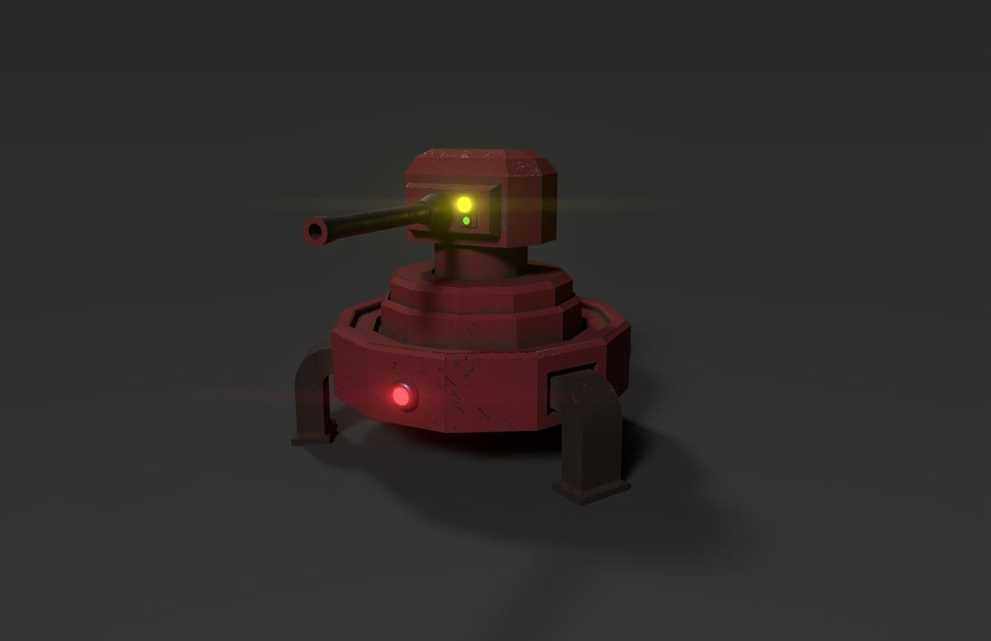 3D model Three Gun Turrets VR / AR / low-poly | CGTrader