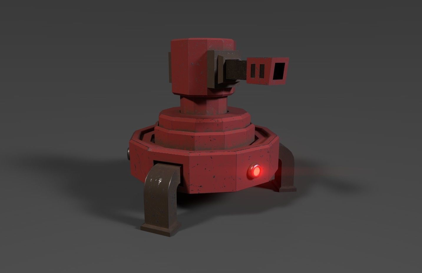 3D model Three Gun Turrets VR / AR / low-poly | CGTrader