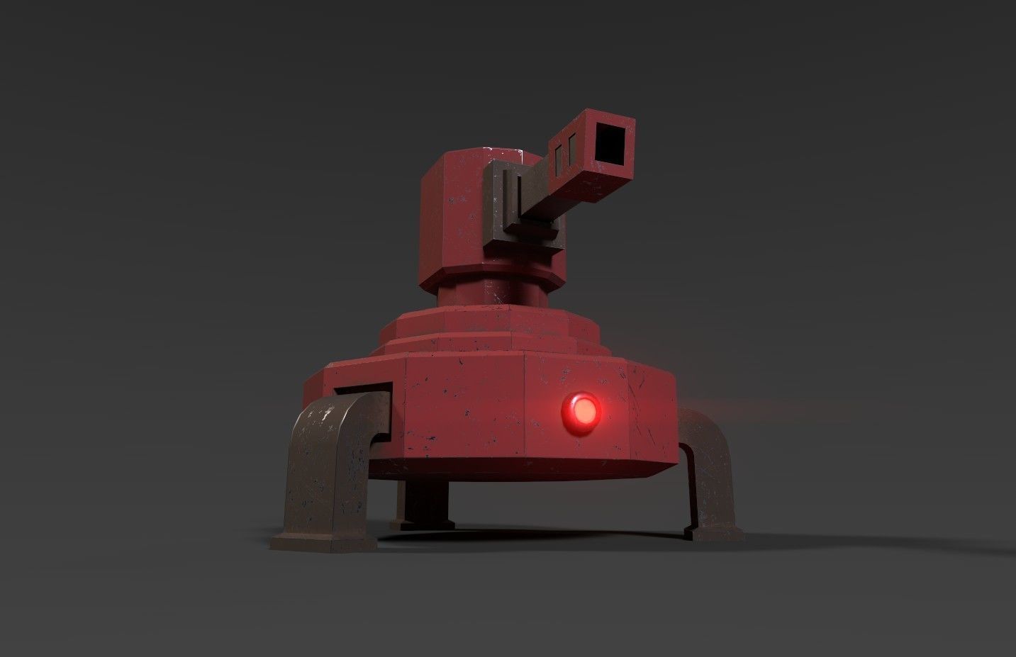 3D model Three Gun Turrets VR / AR / low-poly | CGTrader