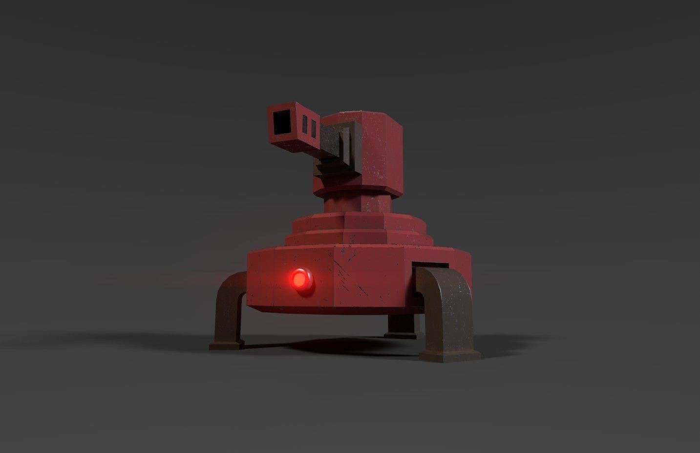 3D model Three Gun Turrets VR / AR / low-poly | CGTrader