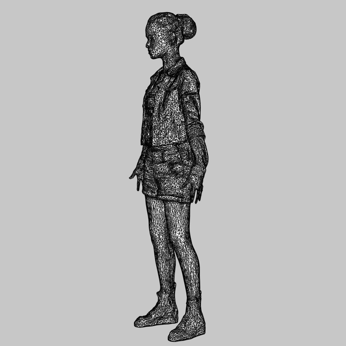 3D model A-Pose Girl ready for rigging VR / AR / low-poly | CGTrader