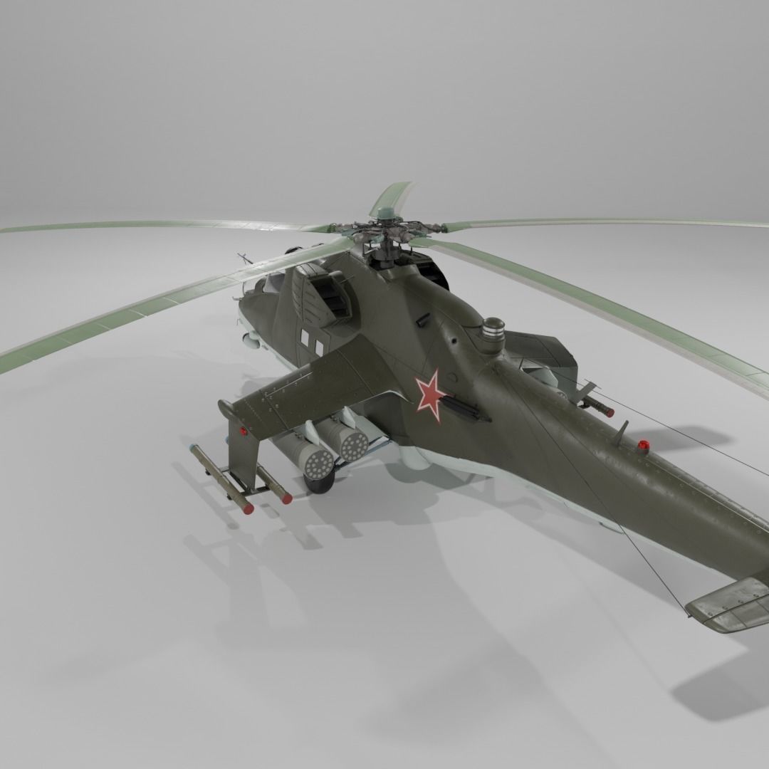 Mil Mi-24P Hind free 3D model | CGTrader