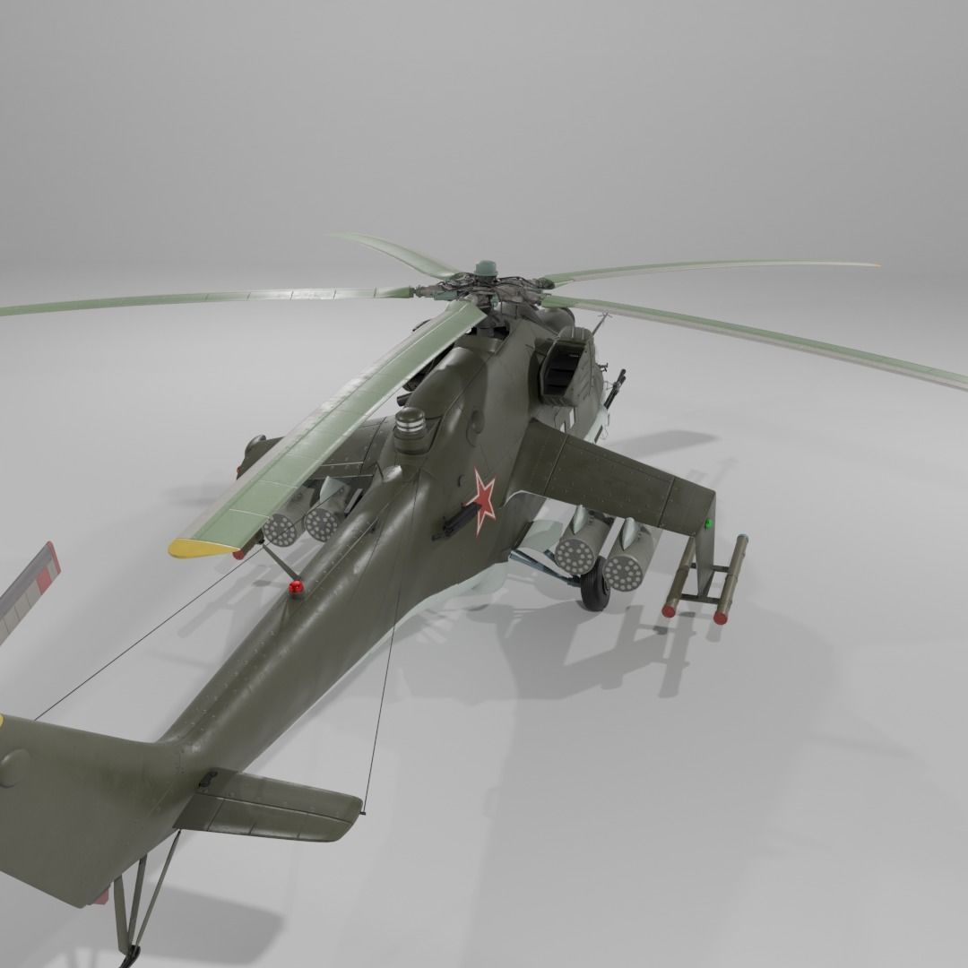 Mil Mi-24P Hind free 3D model | CGTrader