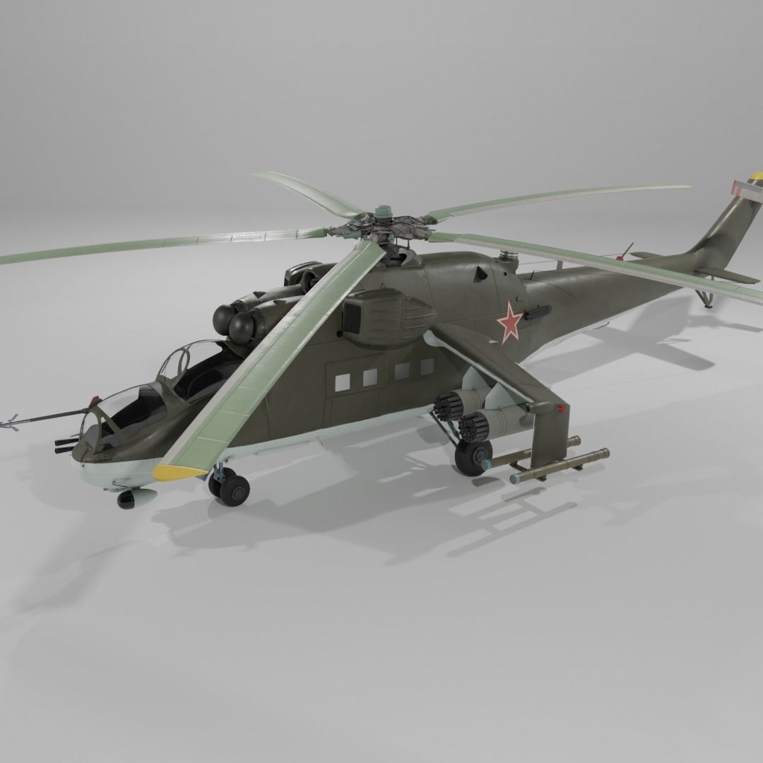 Mil Mi-24P Hind free 3D model | CGTrader