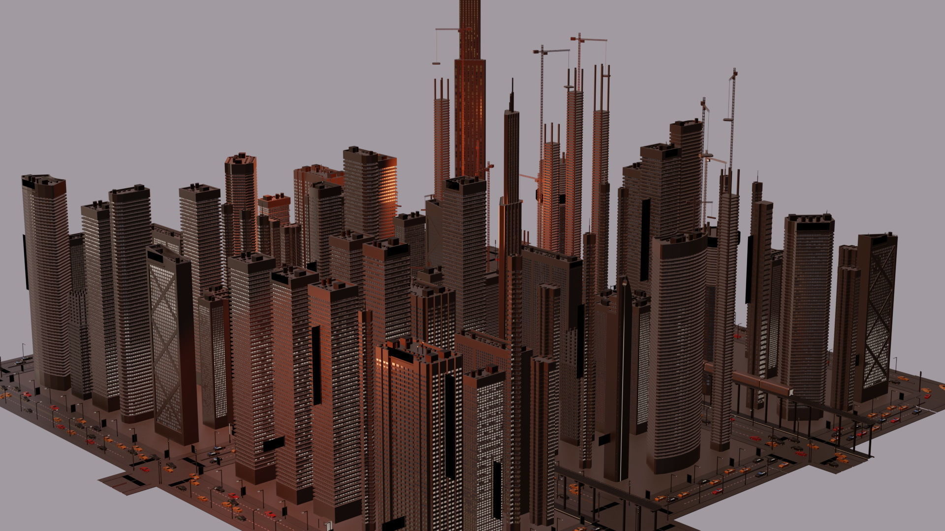 Futuristic Skyscrapers Pack 3D model | CGTrader