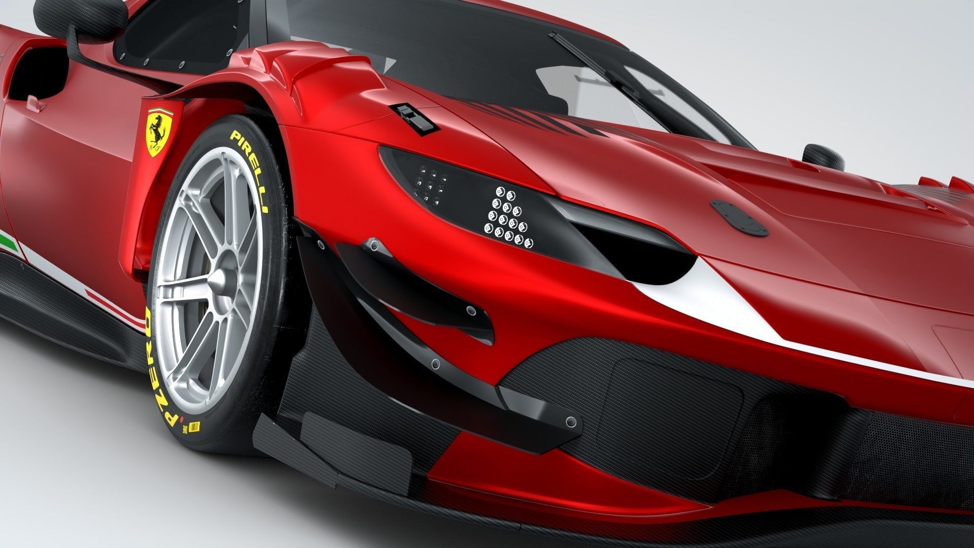 2023 Ferrari 296 GT3 Racecar High Quality 3D model | CGTrader