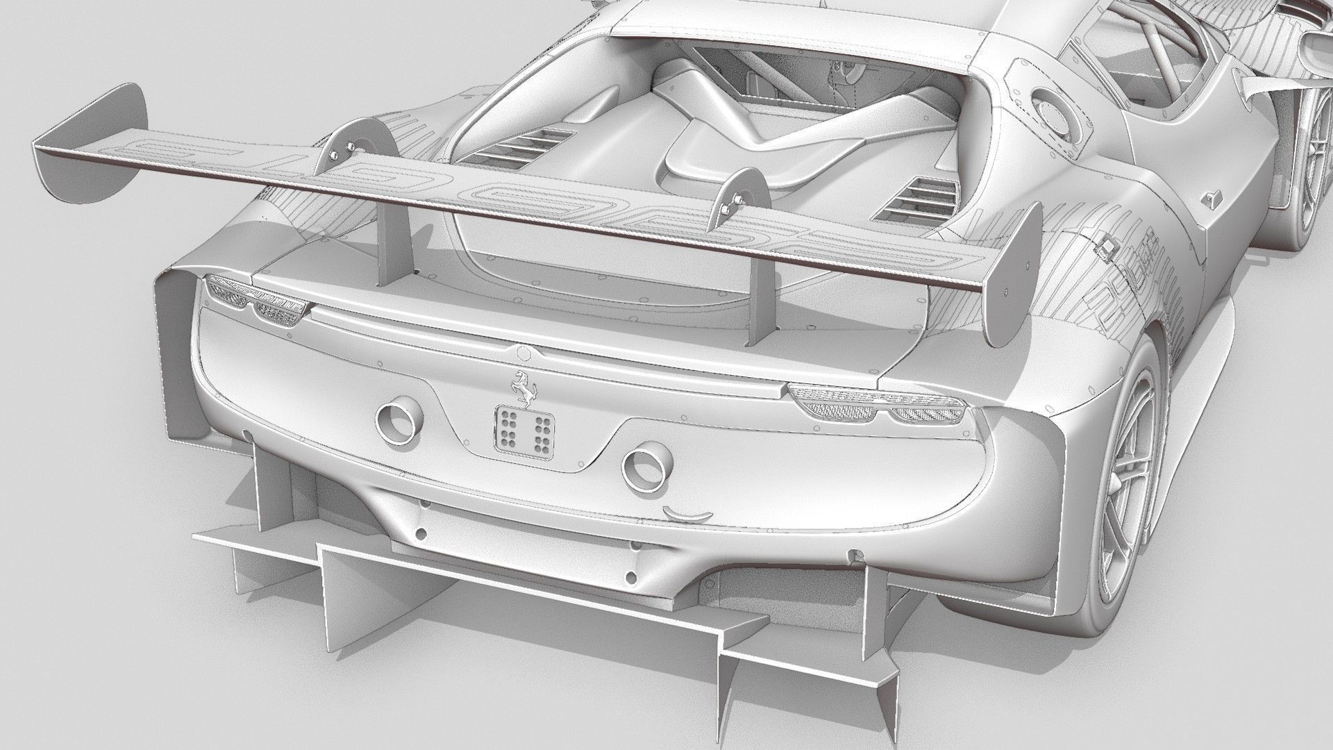 2023 Ferrari 296 GT3 Racecar High Quality 3D model | CGTrader