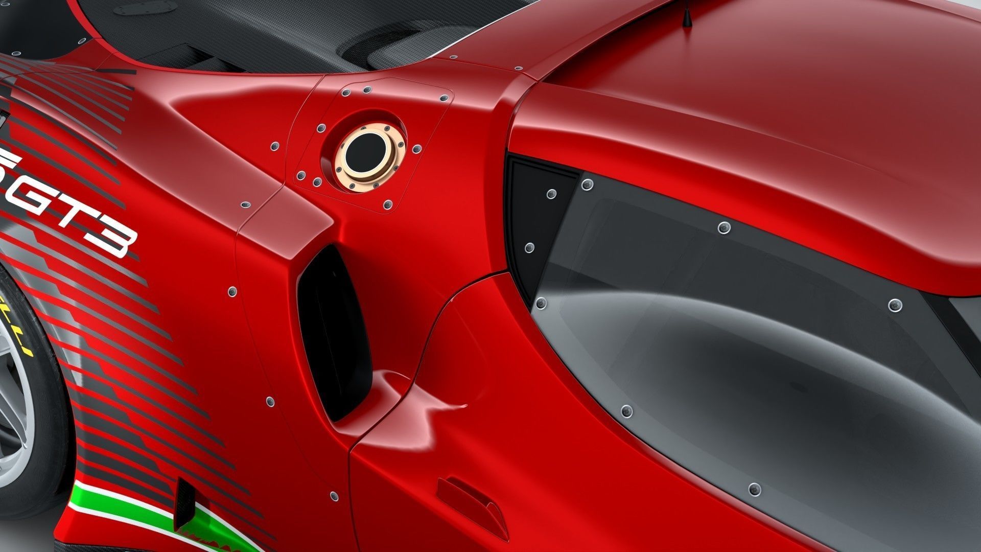 2023 Ferrari 296 GT3 Racecar High Quality 3D model | CGTrader