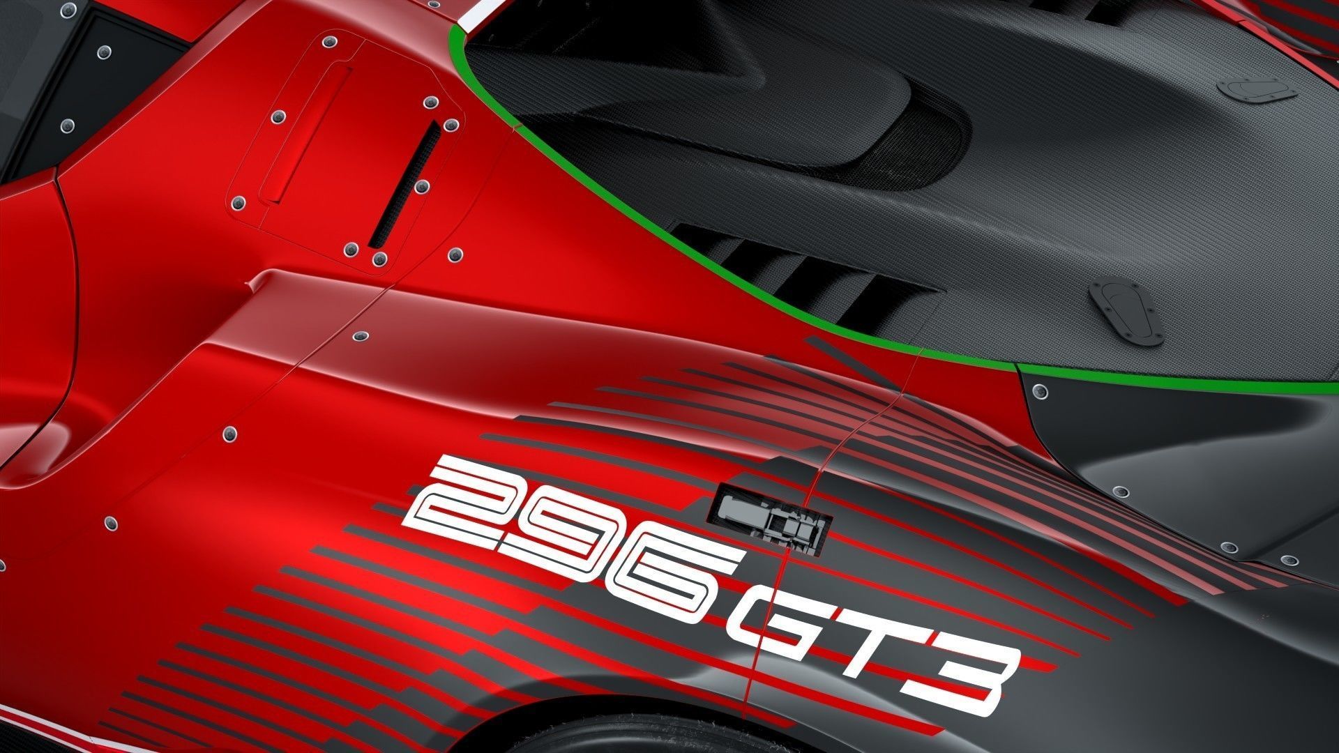 2023 Ferrari 296 GT3 Racecar High Quality 3D model | CGTrader