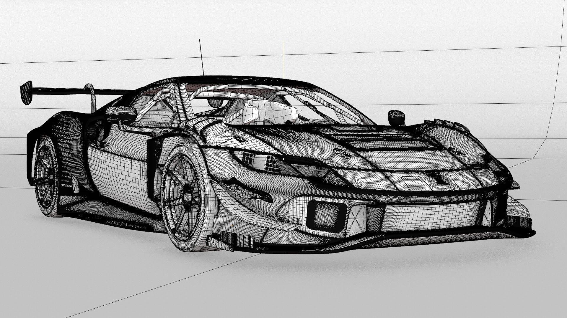 2023 Ferrari 296 GT3 Racecar High Quality 3D model | CGTrader