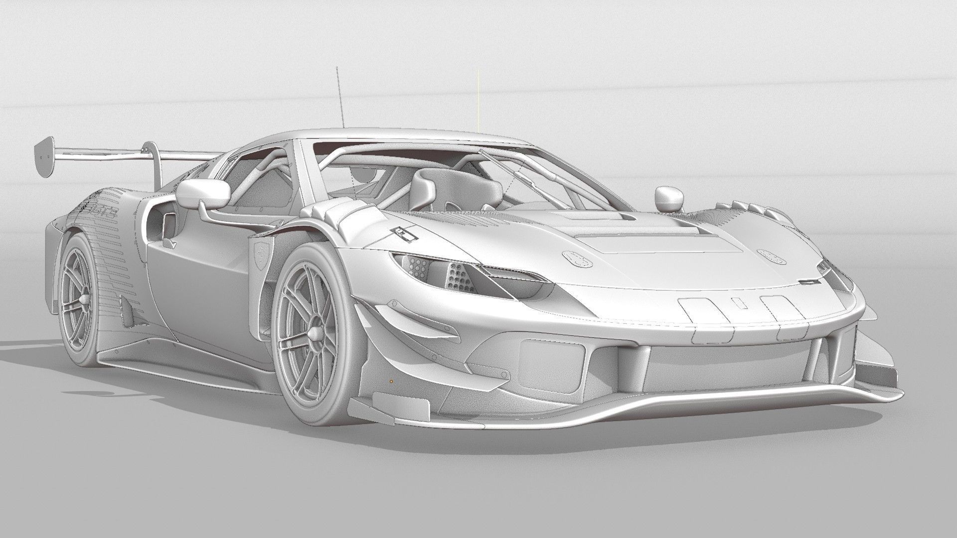 2023 Ferrari 296 GT3 Racecar High Quality 3D model | CGTrader