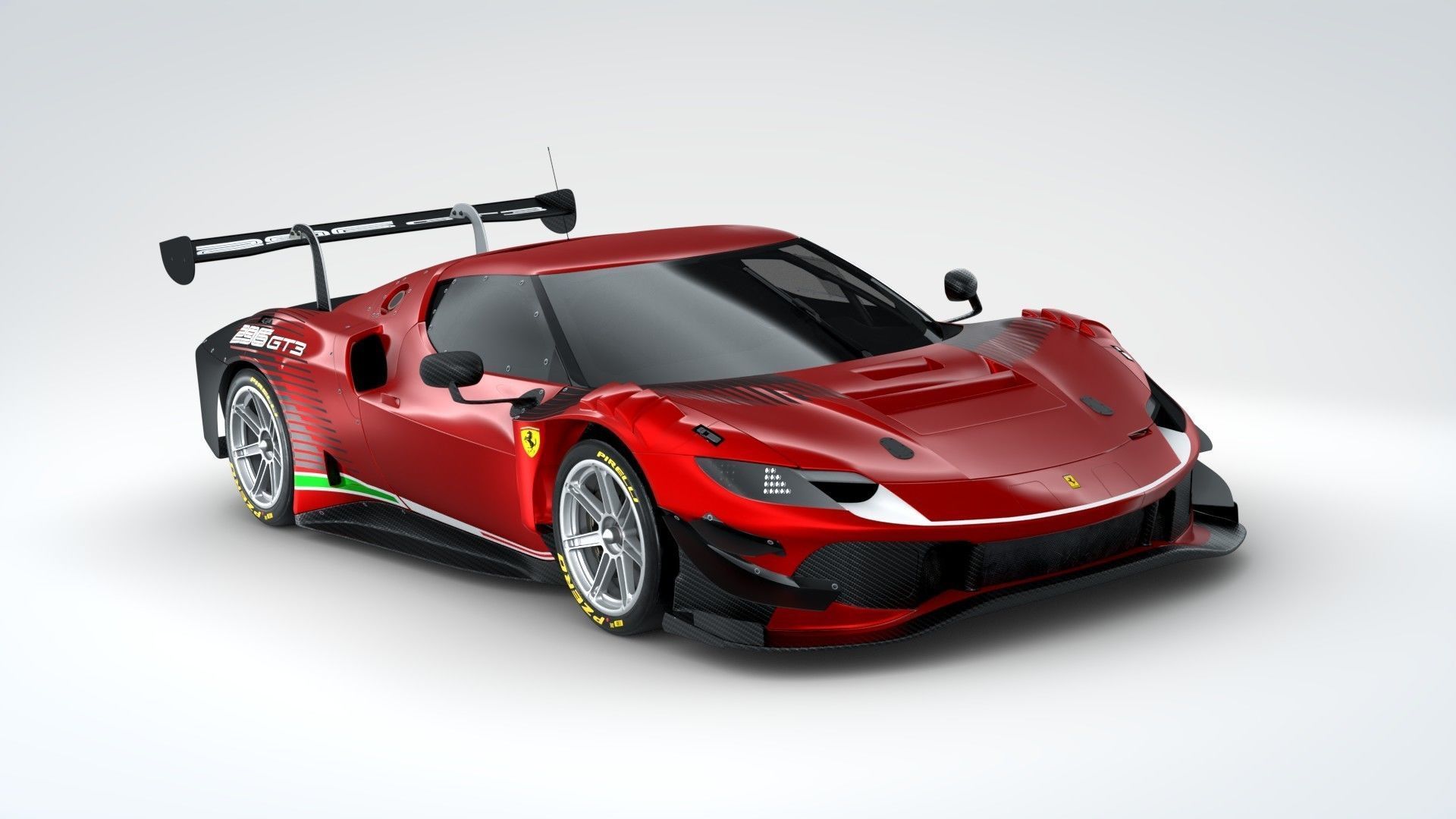 2023 Ferrari 296 GT3 Racecar High Quality 3D model | CGTrader