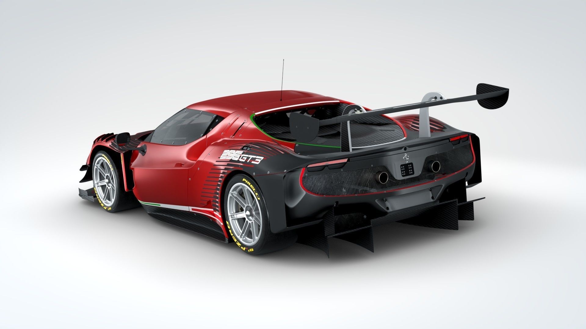 2023 Ferrari 296 GT3 Racecar High Quality 3D model | CGTrader