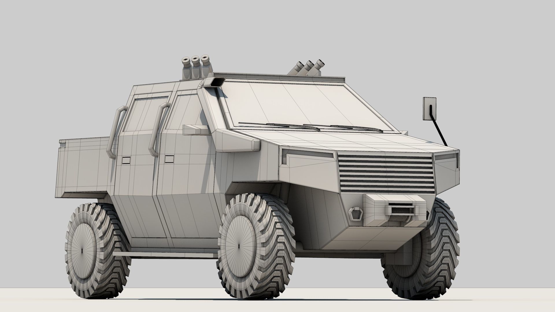 Lizard 4x4 Tactical Vehicle Concept All Version 3D model | CGTrader