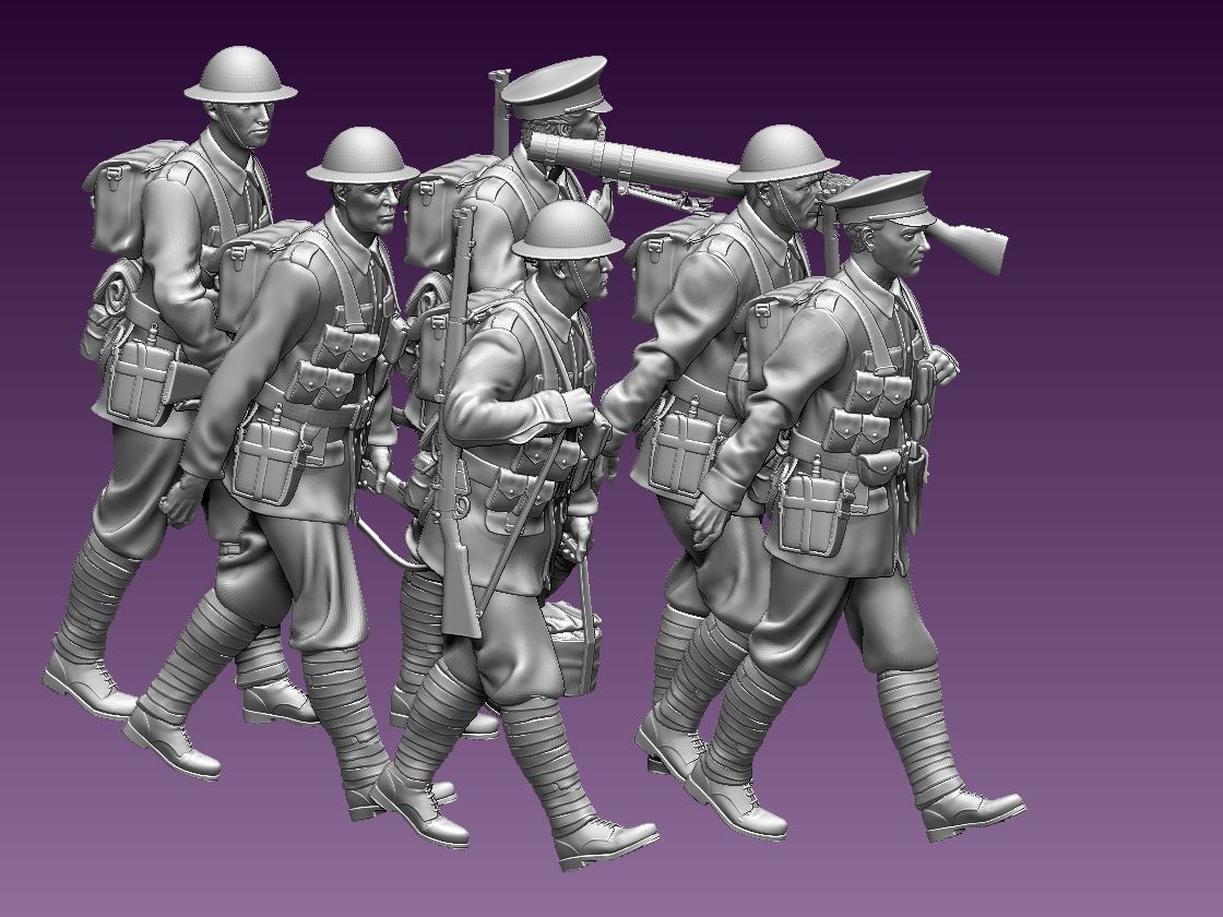 British soldiers ww1 3D model 3D printable | CGTrader